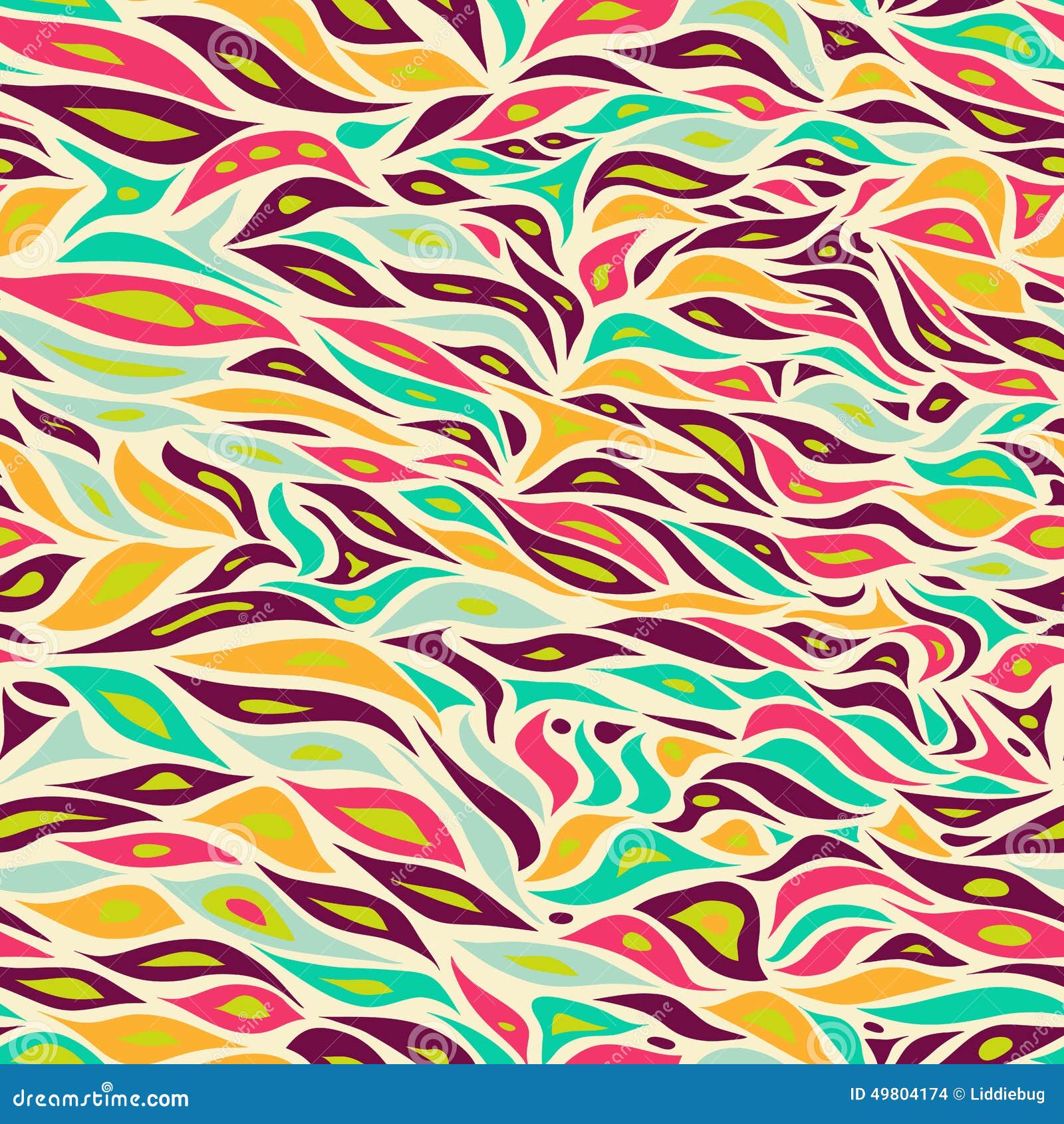 Floral seamles pattern. stock vector. Illustration of greeting - 49804174