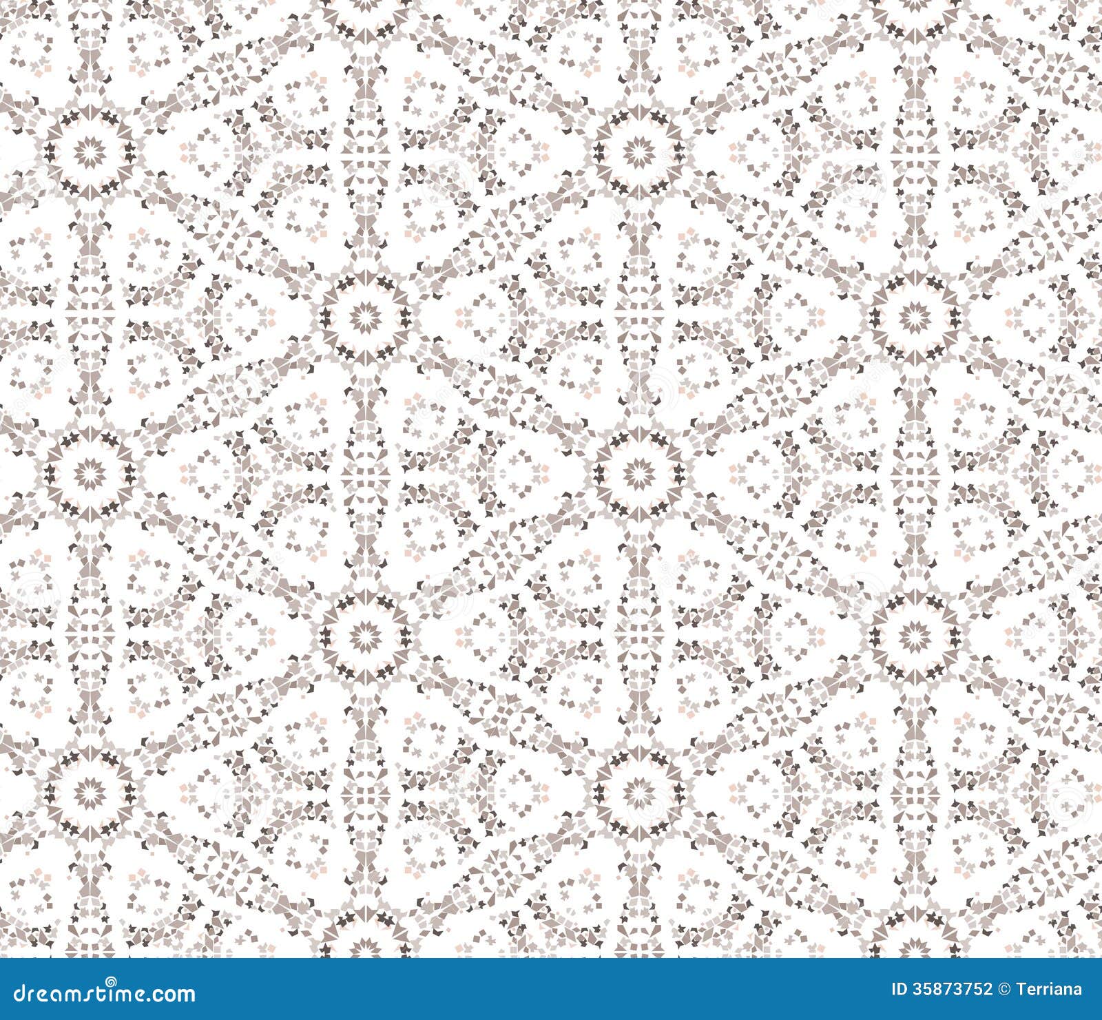 Floral Seamless Background. Abstract Beige and White Floral Geometric ...