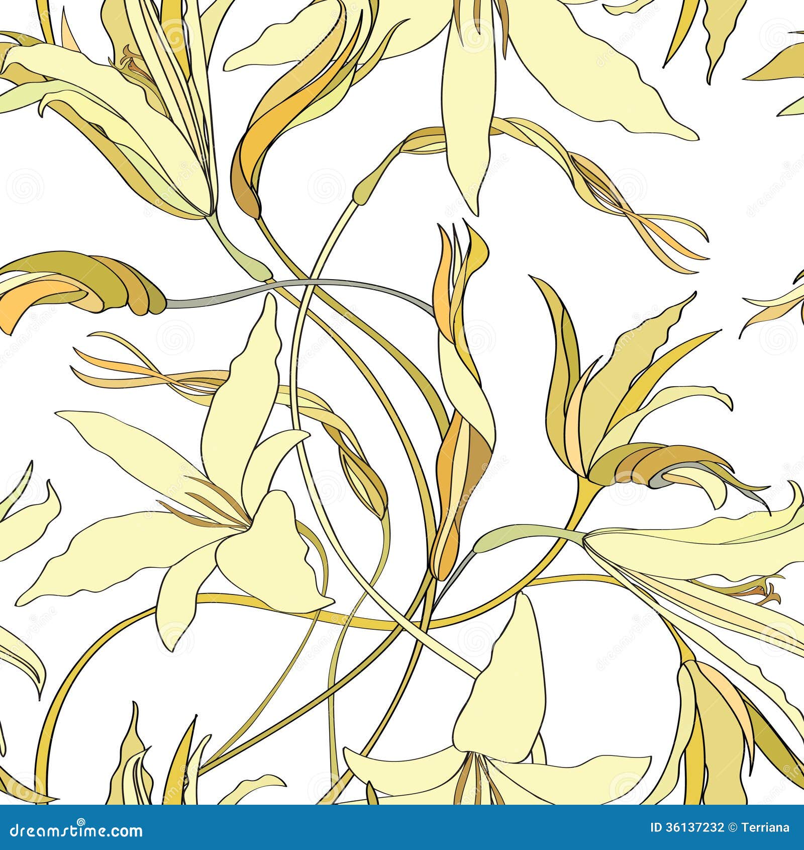 Floral Seamless Background. Abstract Bloom Seamless Texture Stock ...