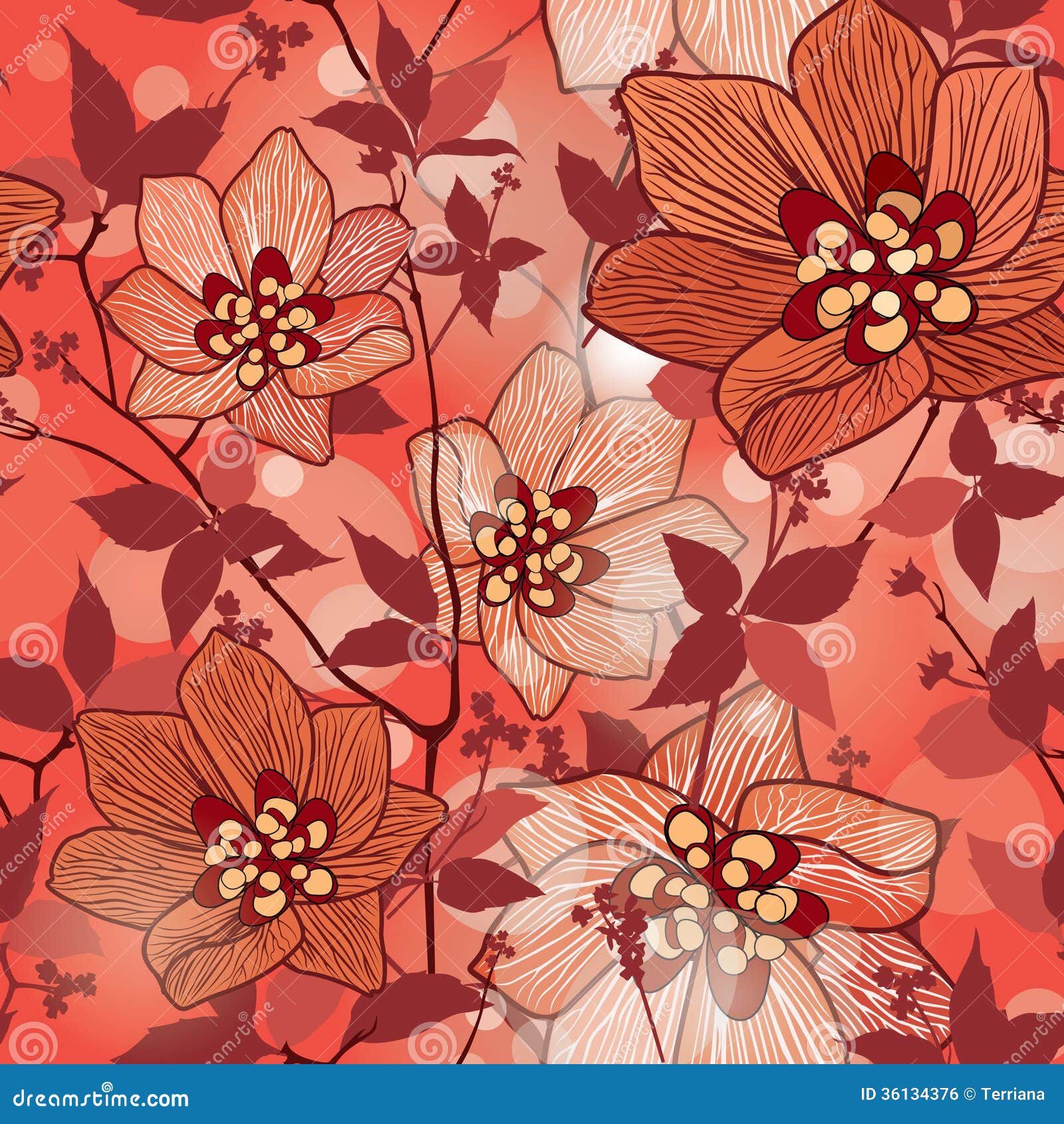 Floral Seamless Background. Abstract Flower Geometric Seamless Texture ...