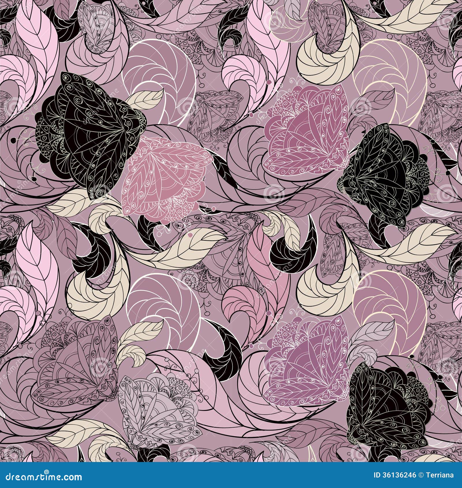 Floral Seamless Background. Abstract Flower Geometric Seamless Texture ...