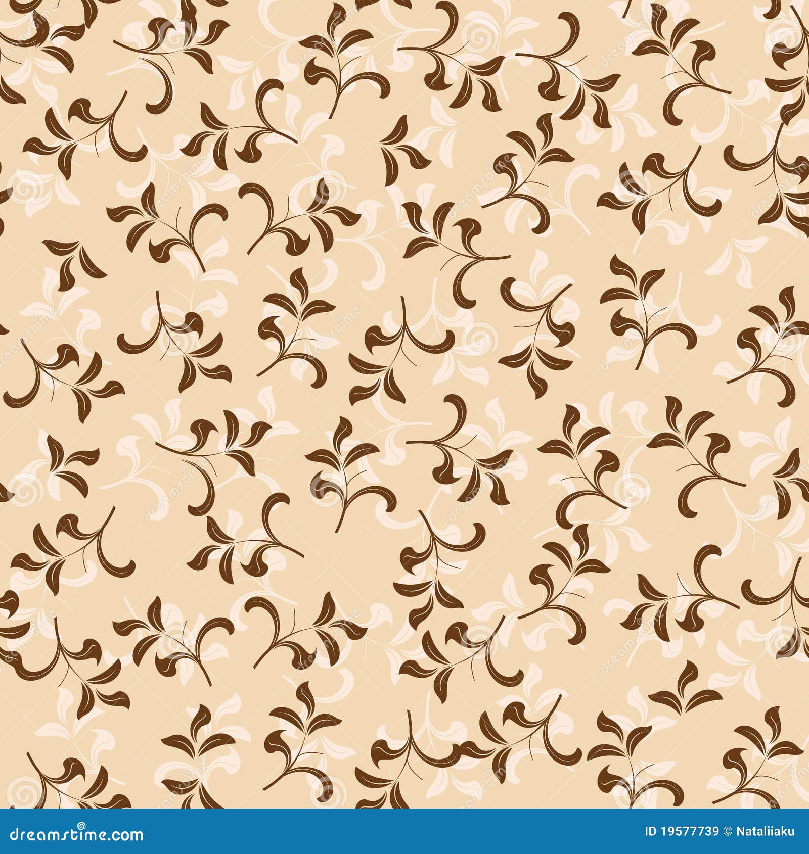 Floral Seamless Background Design in Vector Stock Vector - Illustration ...