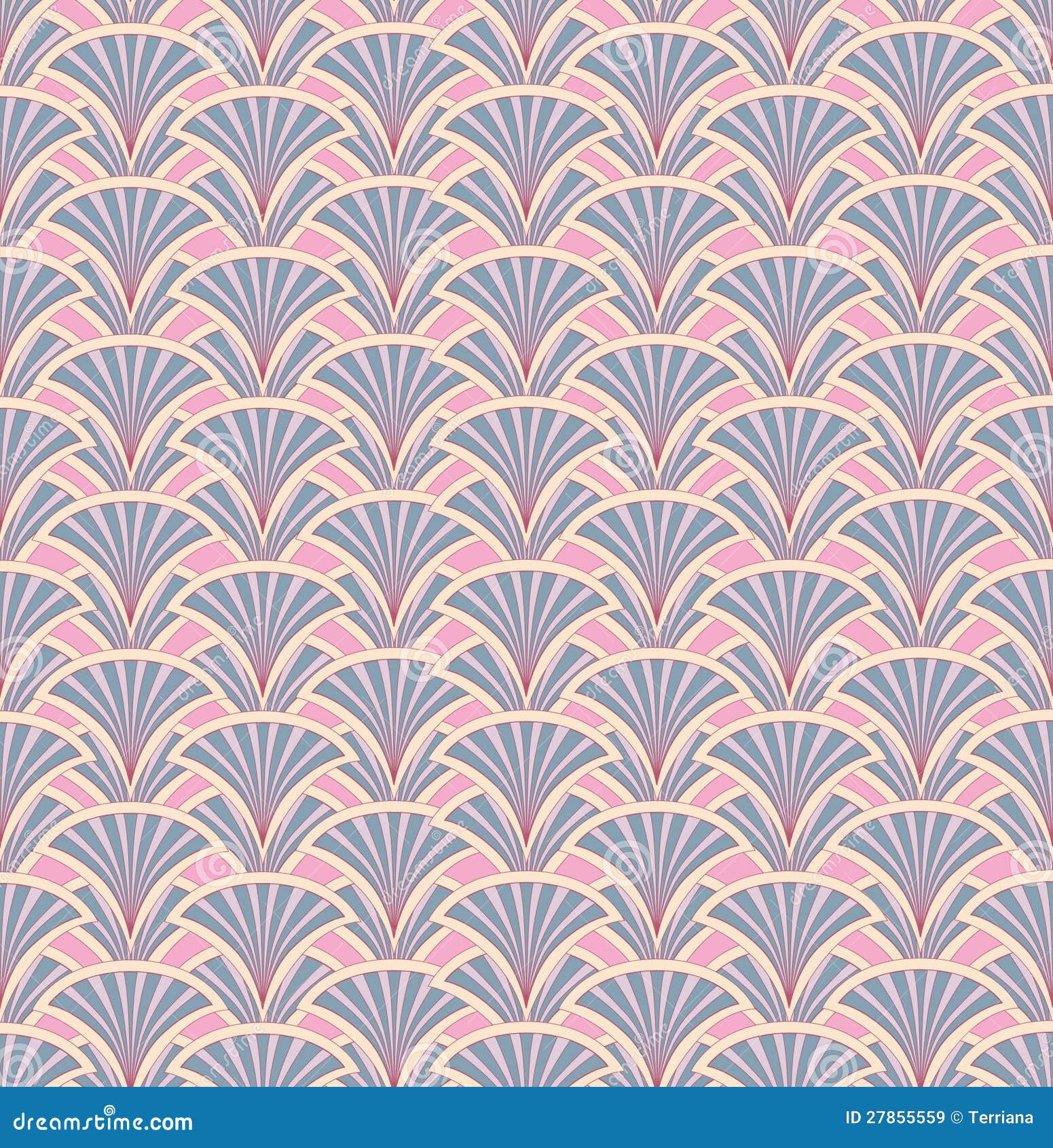 Floral Seamless Background. Flower Fan Pattern. Stock Vector ...