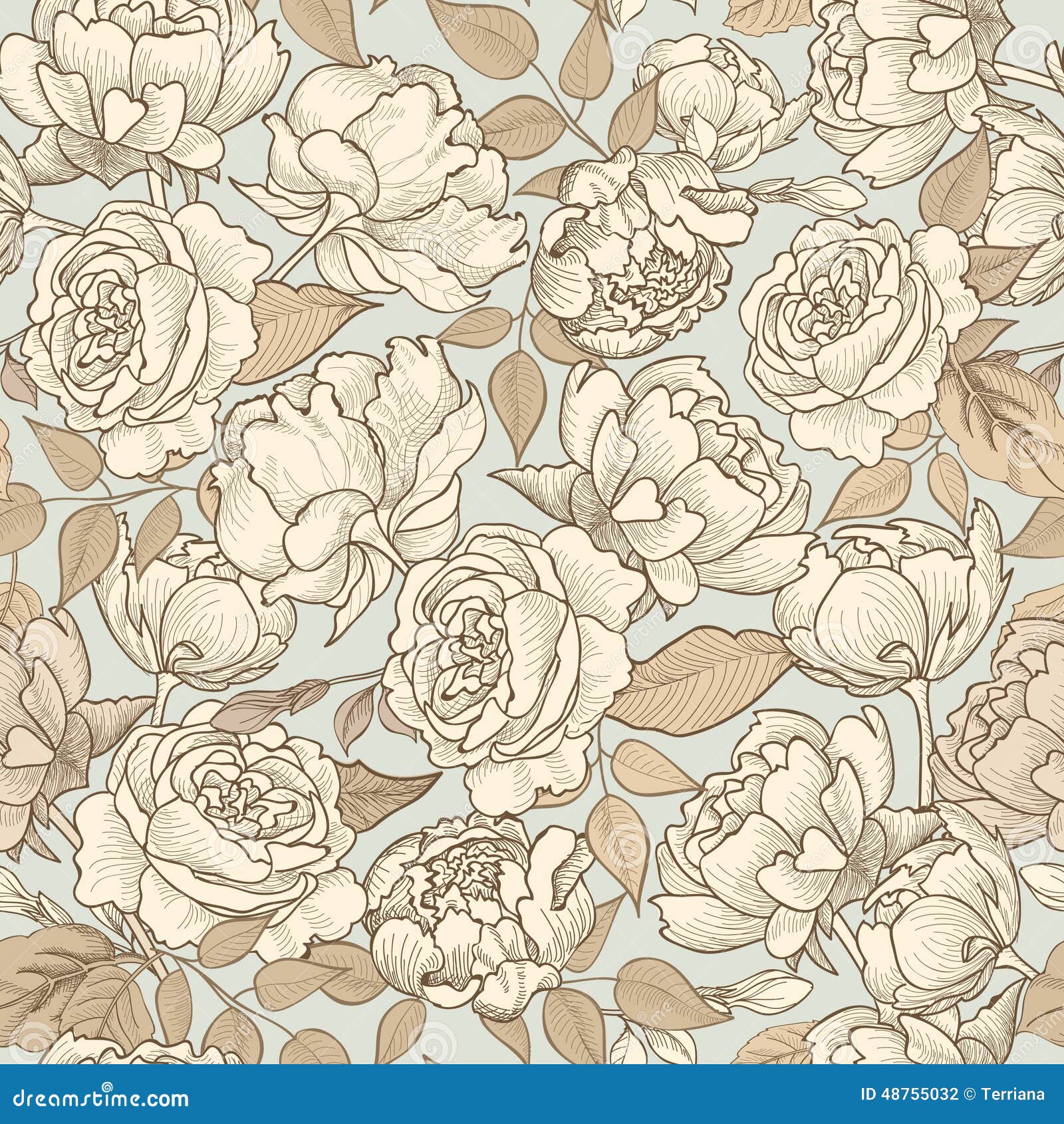 Floral Seamless Background. Flower Pattern. Flourish Texture Stock ...