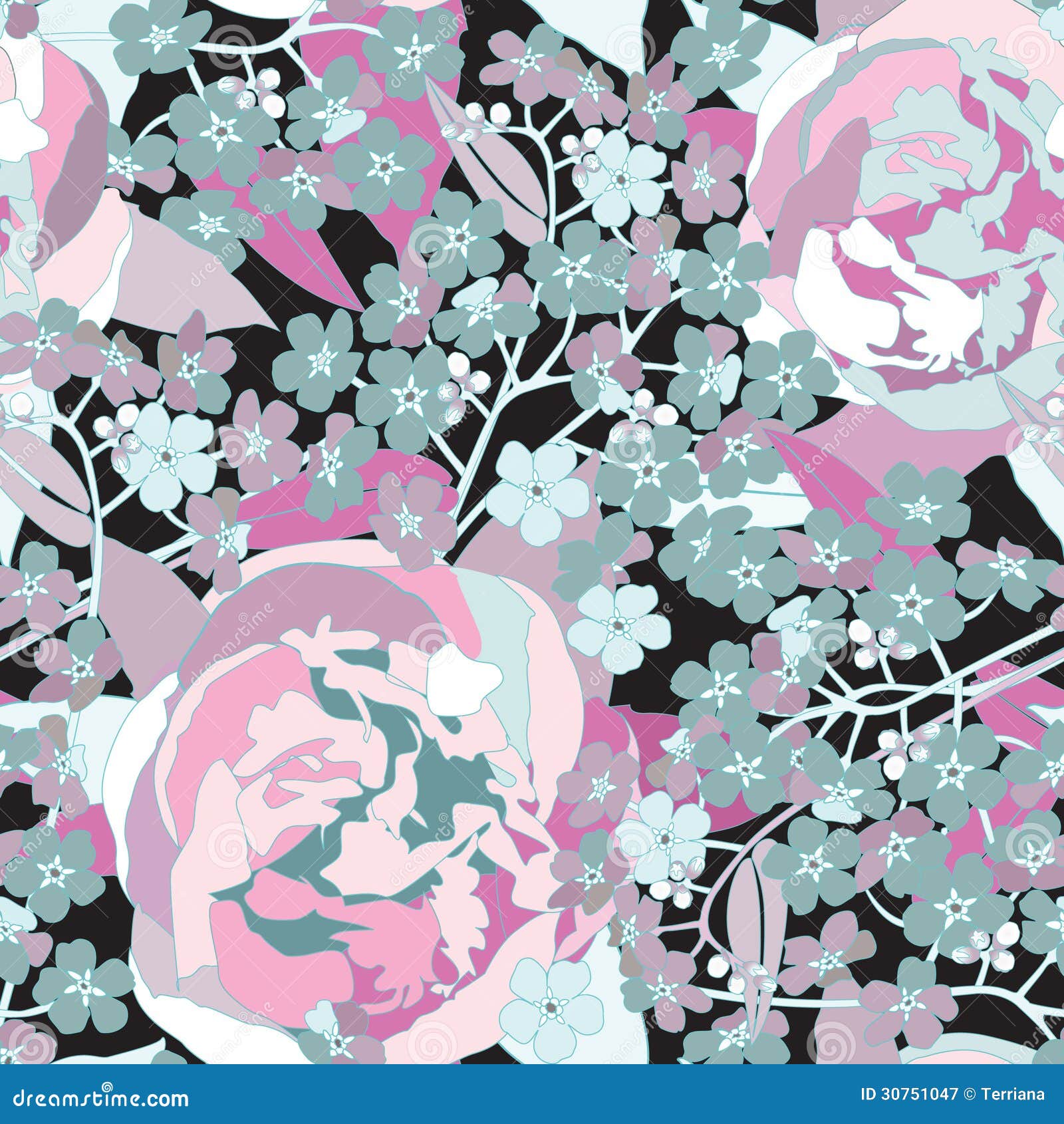 Floral Seamless Background. Gentle Flower Pattern. Stock Vector ...