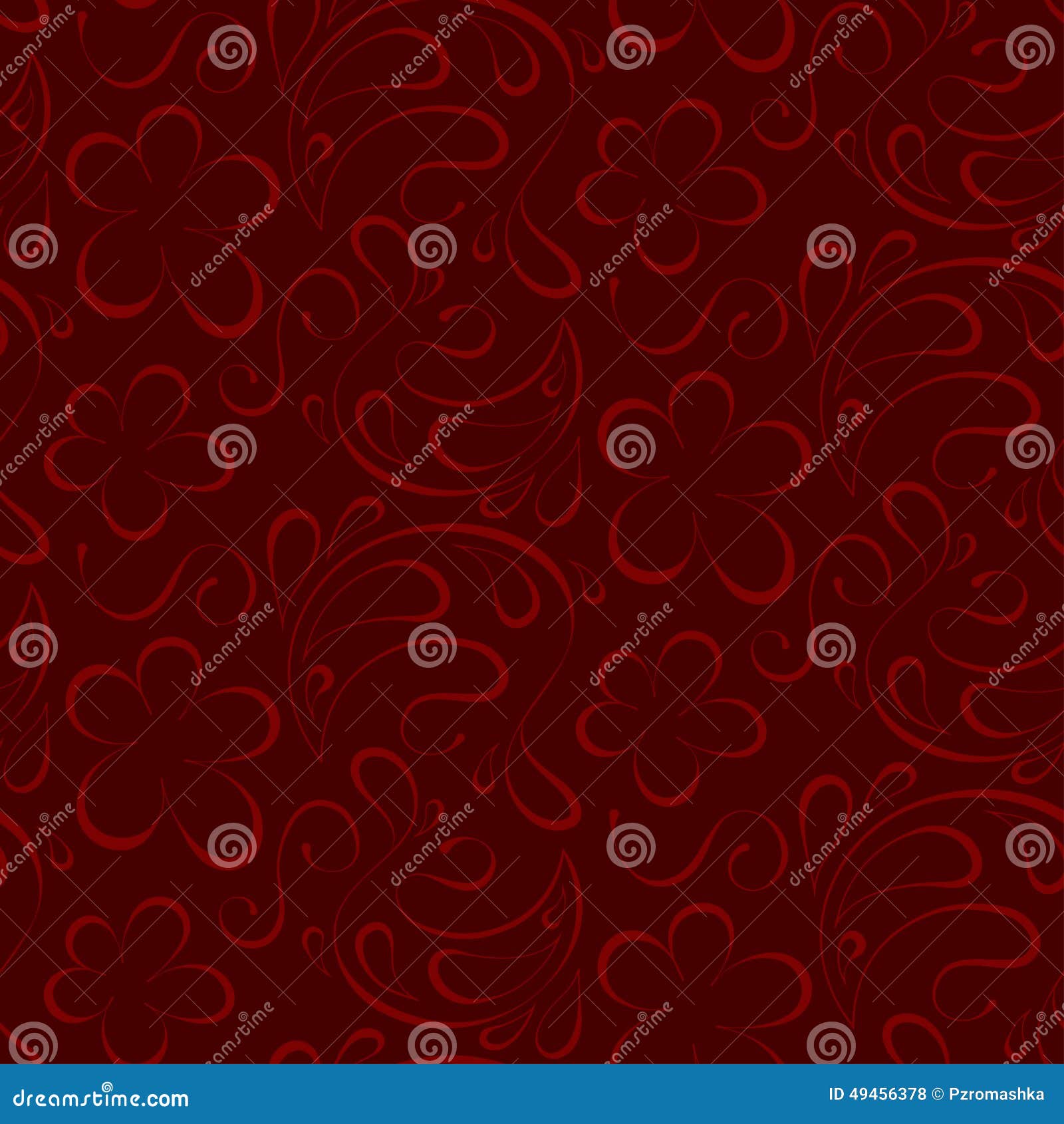 Floral Seamless Background. Red Pattern To Burgundy Background Stock ...