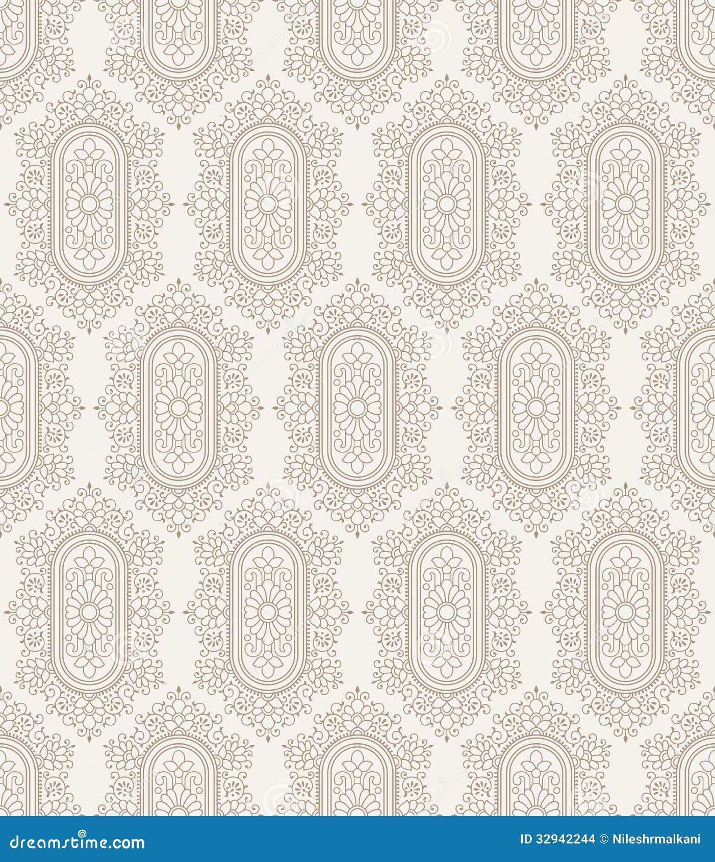 Floral Seamless Designer Wallpaper Stock Vector - Illustration of ...