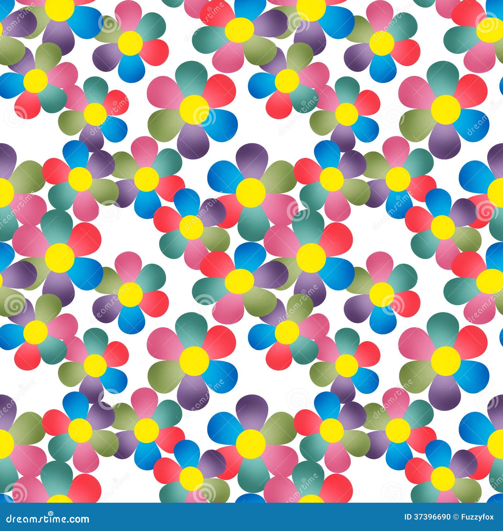 Floral Seamless Pattern with Colorful Flowers Texture Stock ...