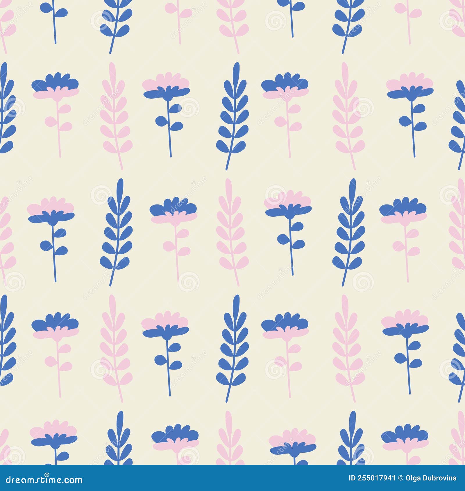 Floral Seamless Pattern. Delicate Colors. Vector Simple Print. Stock ...