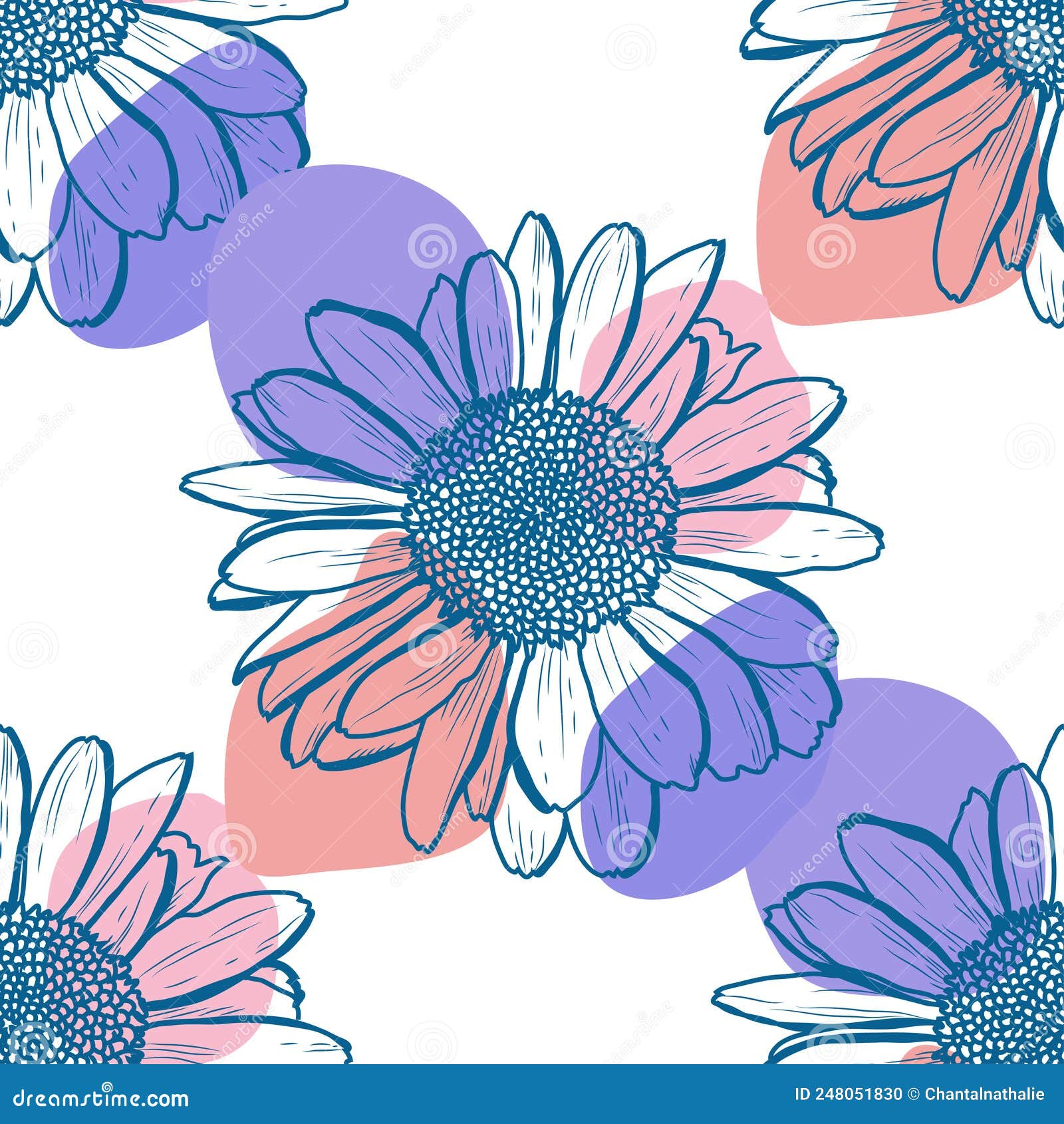 Floral seamless pattern stock vector. Illustration of floral - 248051830