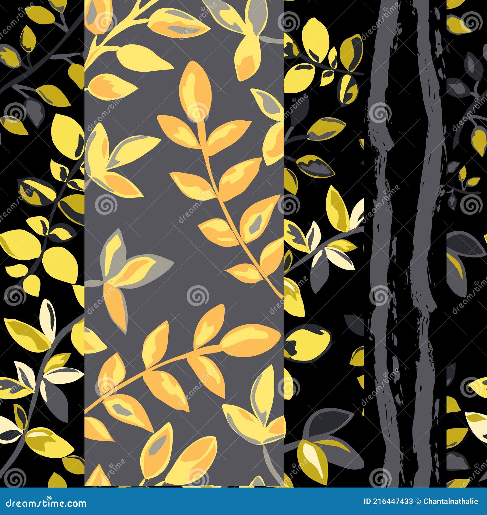 Floral seamless pattern stock vector. Illustration of leaf - 216447433
