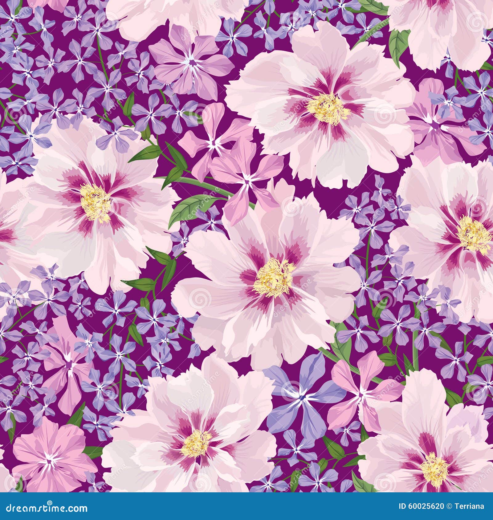 Floral Seamless Pattern. Flower Background. Flourish Texture Stock ...