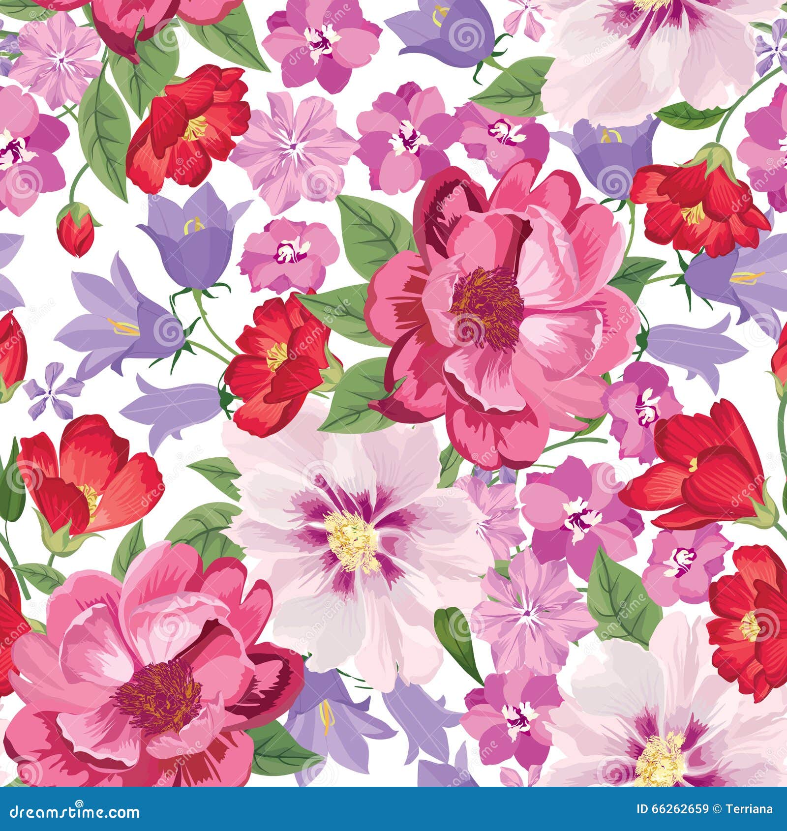 Floral Seamless Pattern. Flower Background. Flourish Texture Stock ...