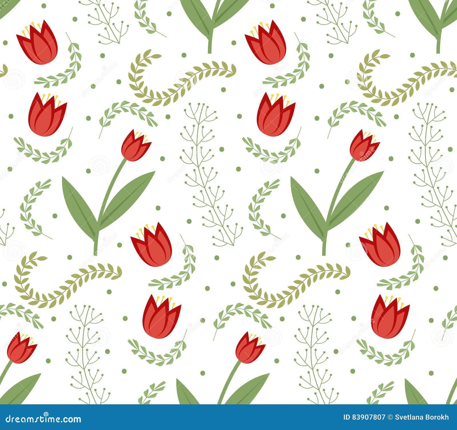 Floral Seamless Pattern. Flowers Repeating Texture. Botanical Endless ...