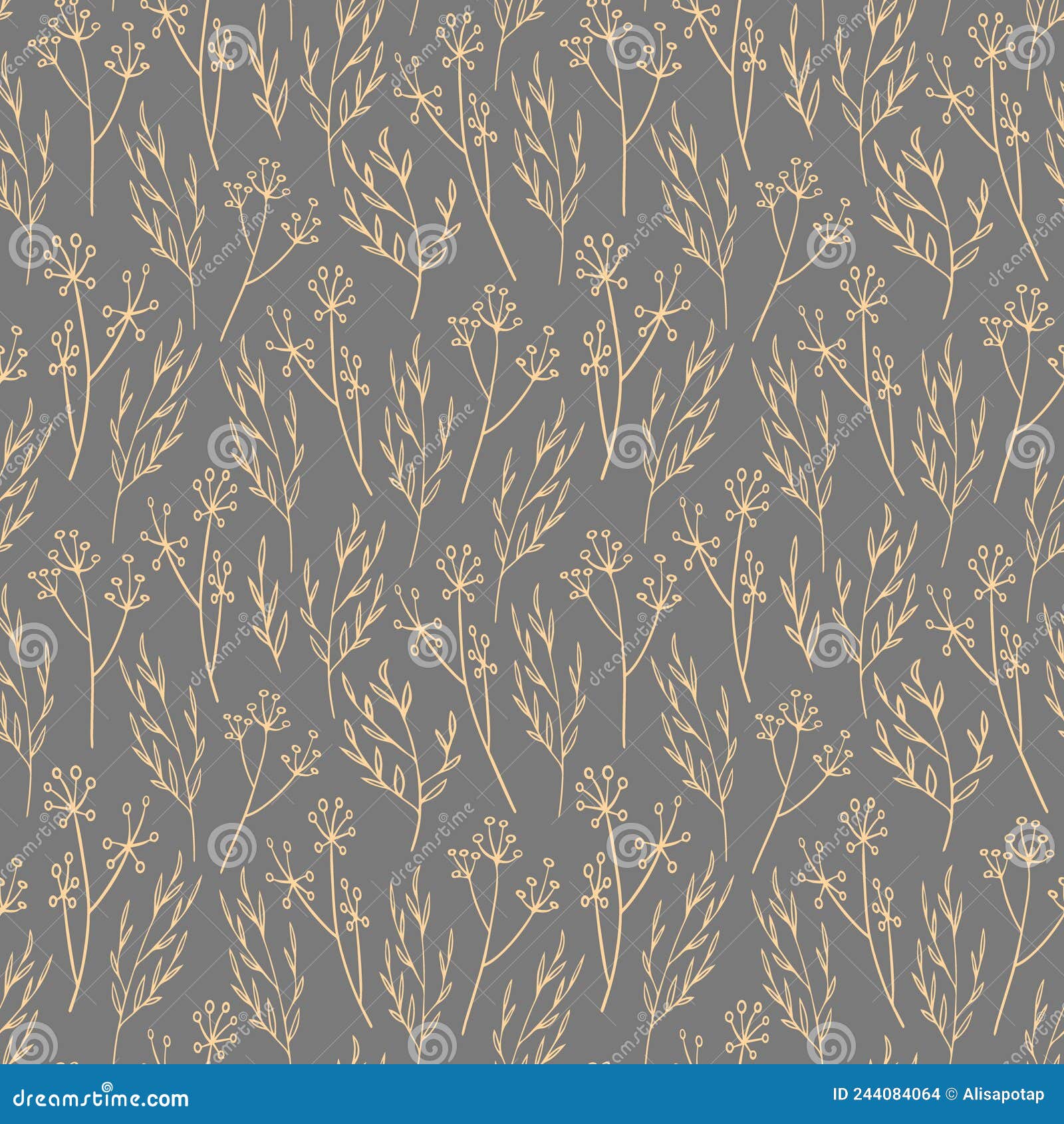 Floral seamless pattern. stock vector. Illustration of outline - 244084064