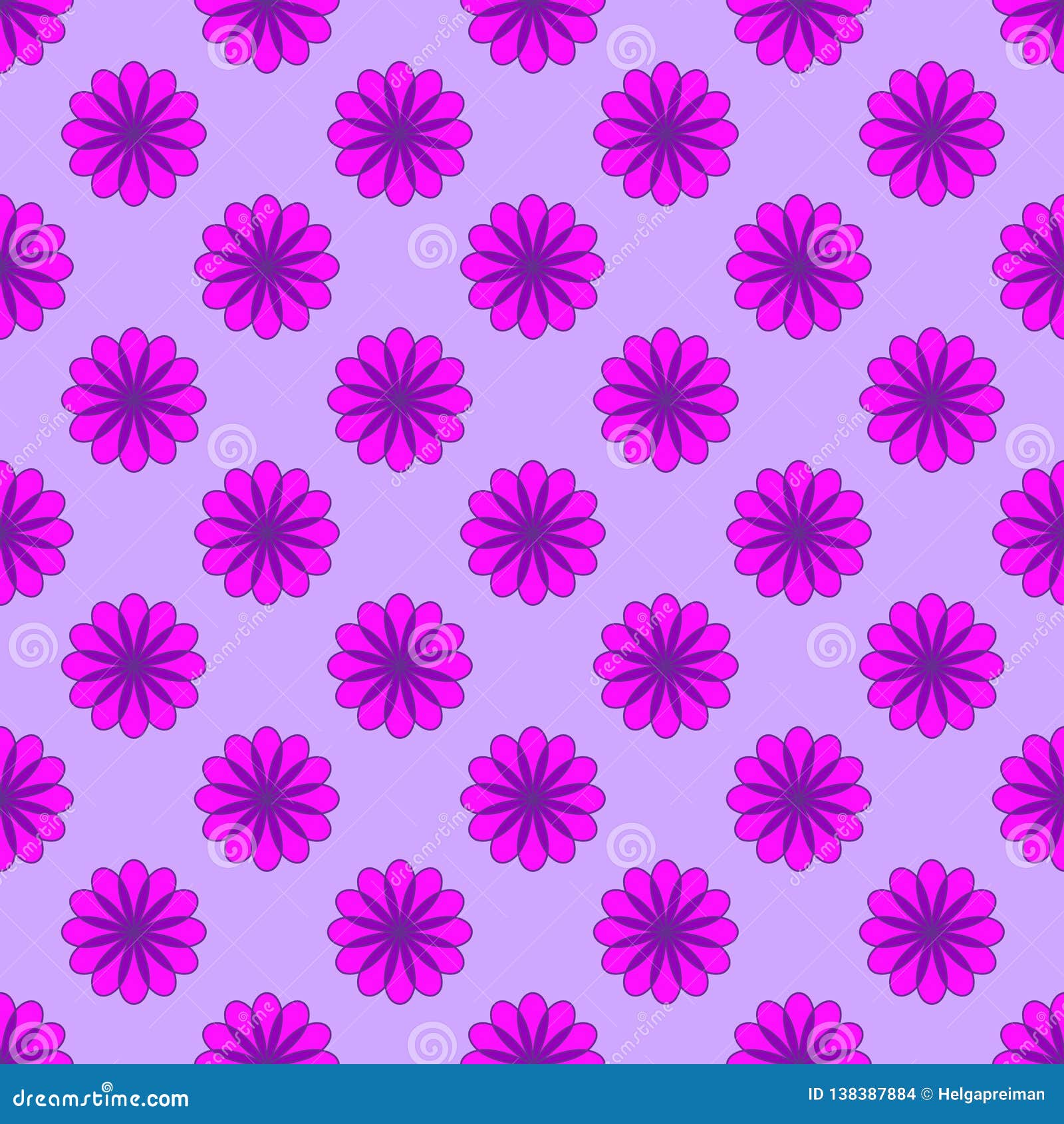 Floral Pattern on the Light Violet Background Stock Illustration ...