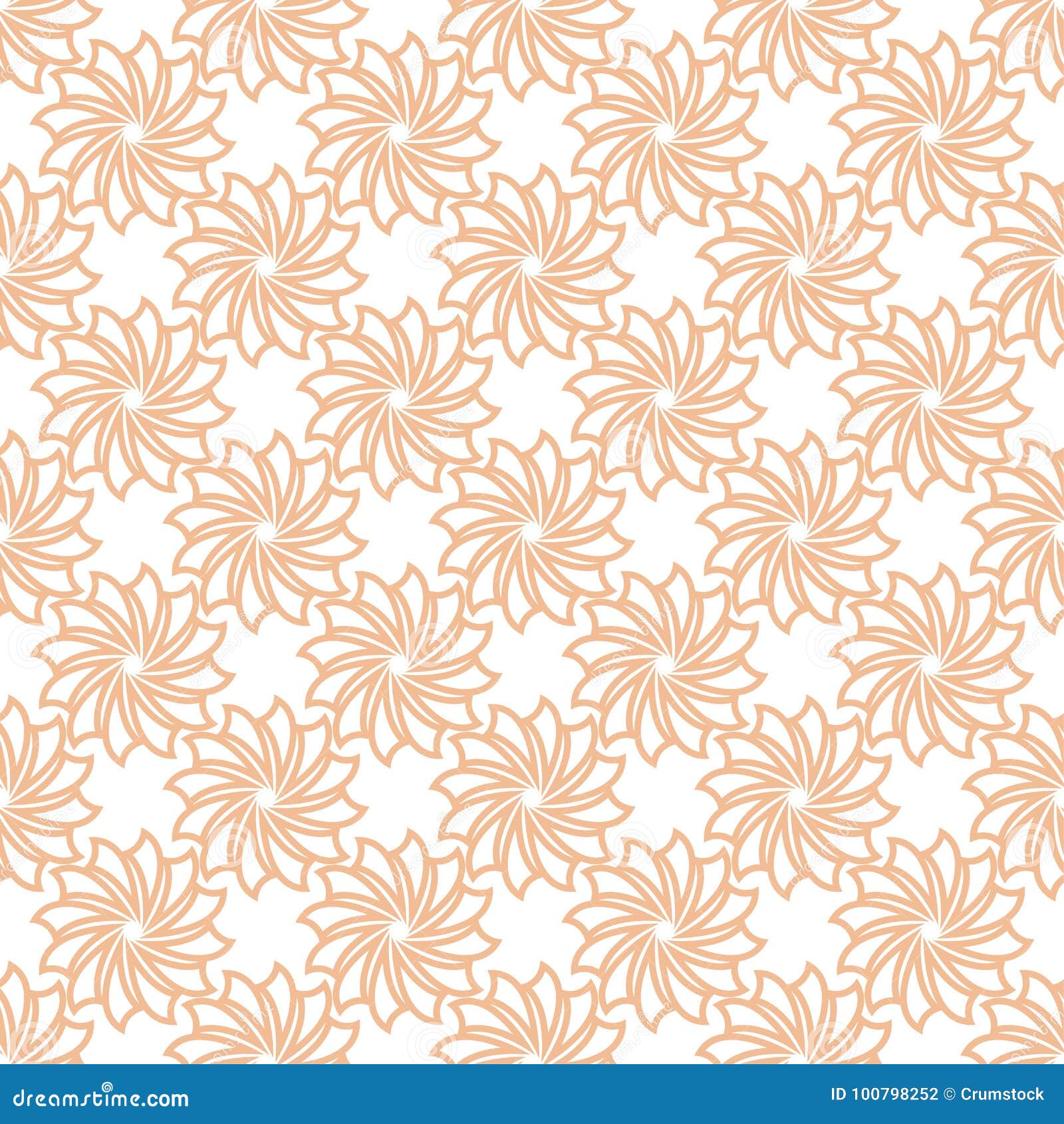 Floral Seamless Pattern. Orange Wallpaper Background Stock Vector ...