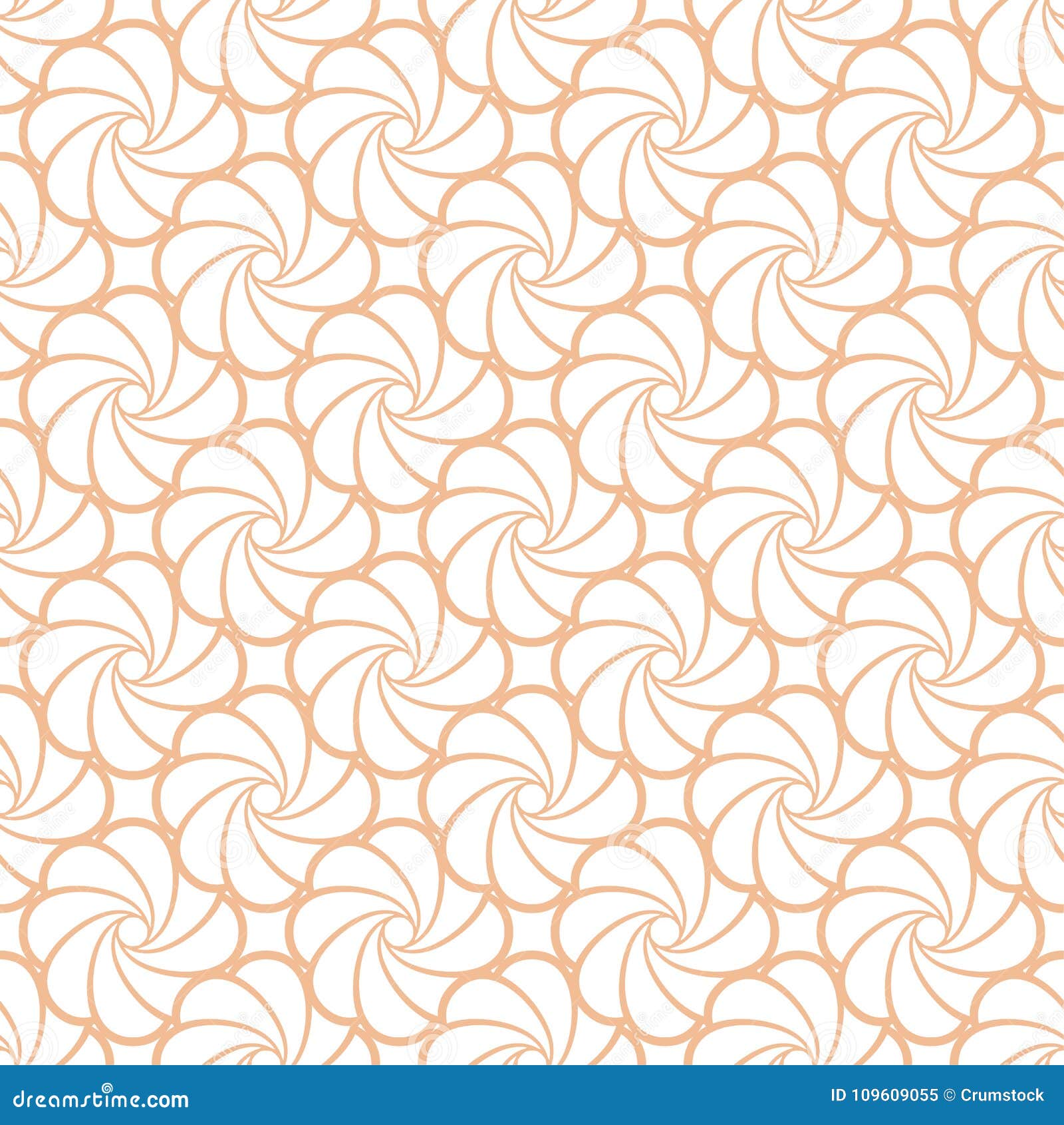 Floral Seamless Pattern. Orange Wallpaper Background Stock Vector ...
