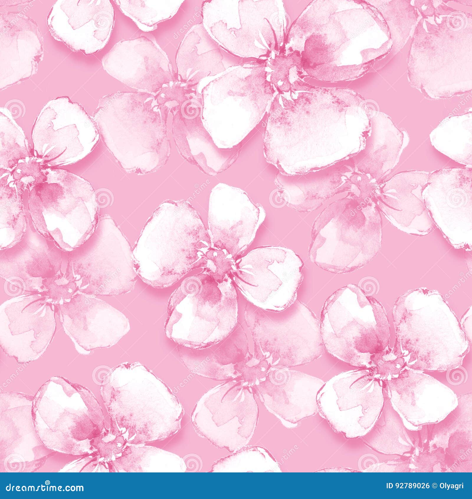 Floral Seamless Pattern, Pink Flowers Stock Illustration - Illustration ...