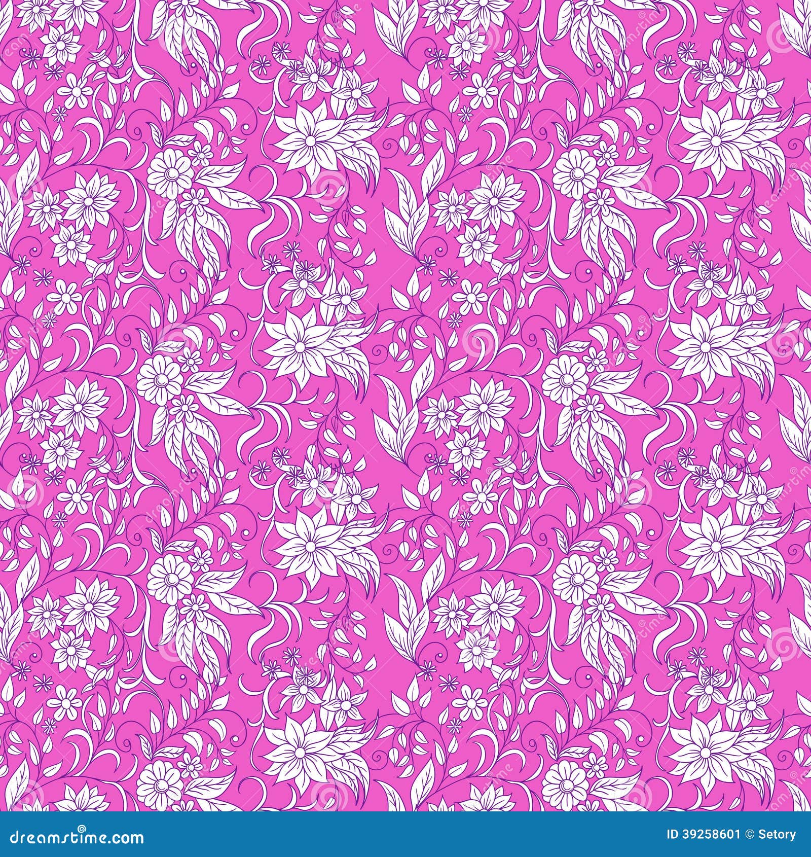 Floral Seamless Pattern stock vector. Illustration of botanical - 39258601