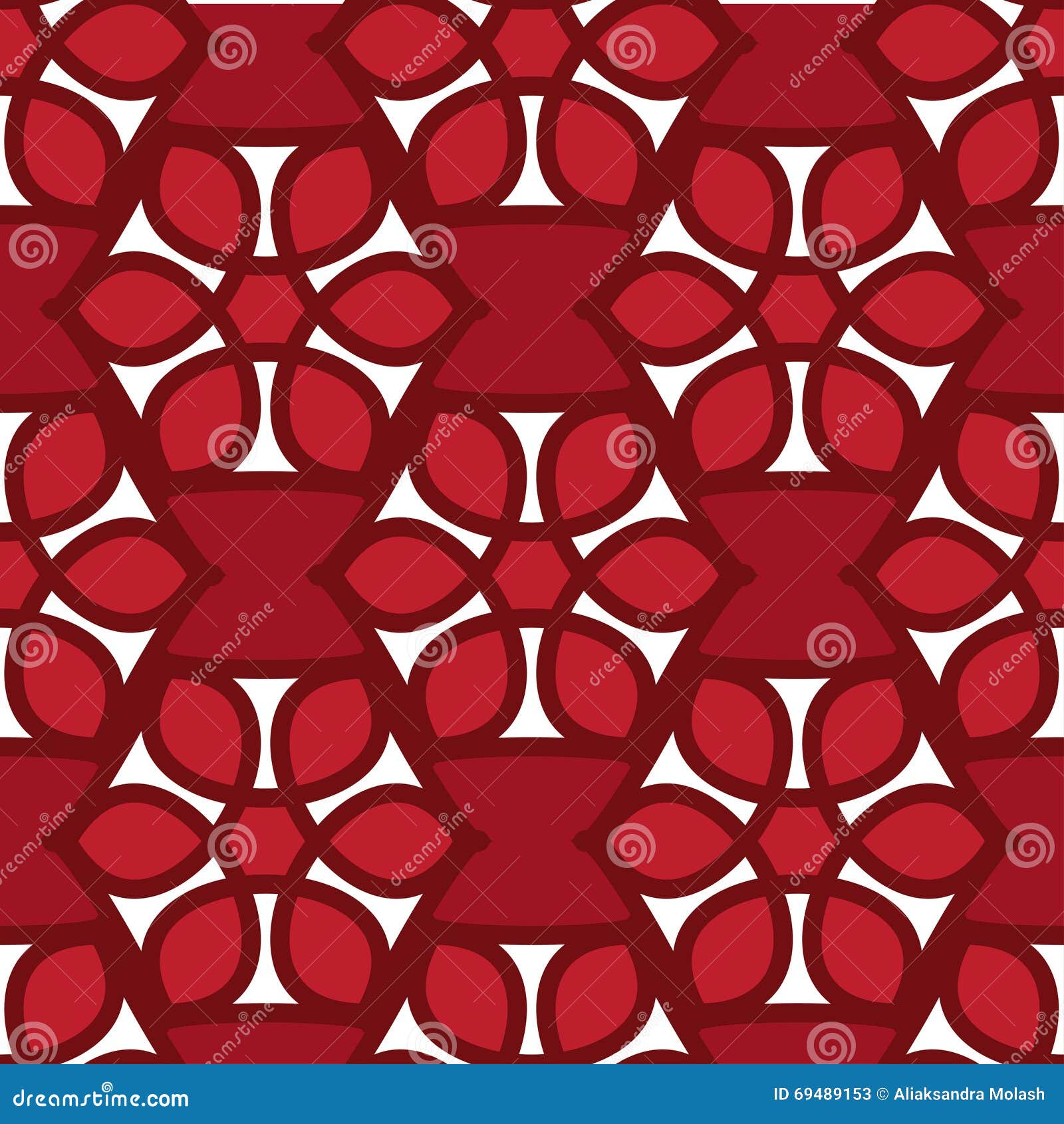 Floral Seamless Pattern Red Color Stock Vector - Illustration of ...