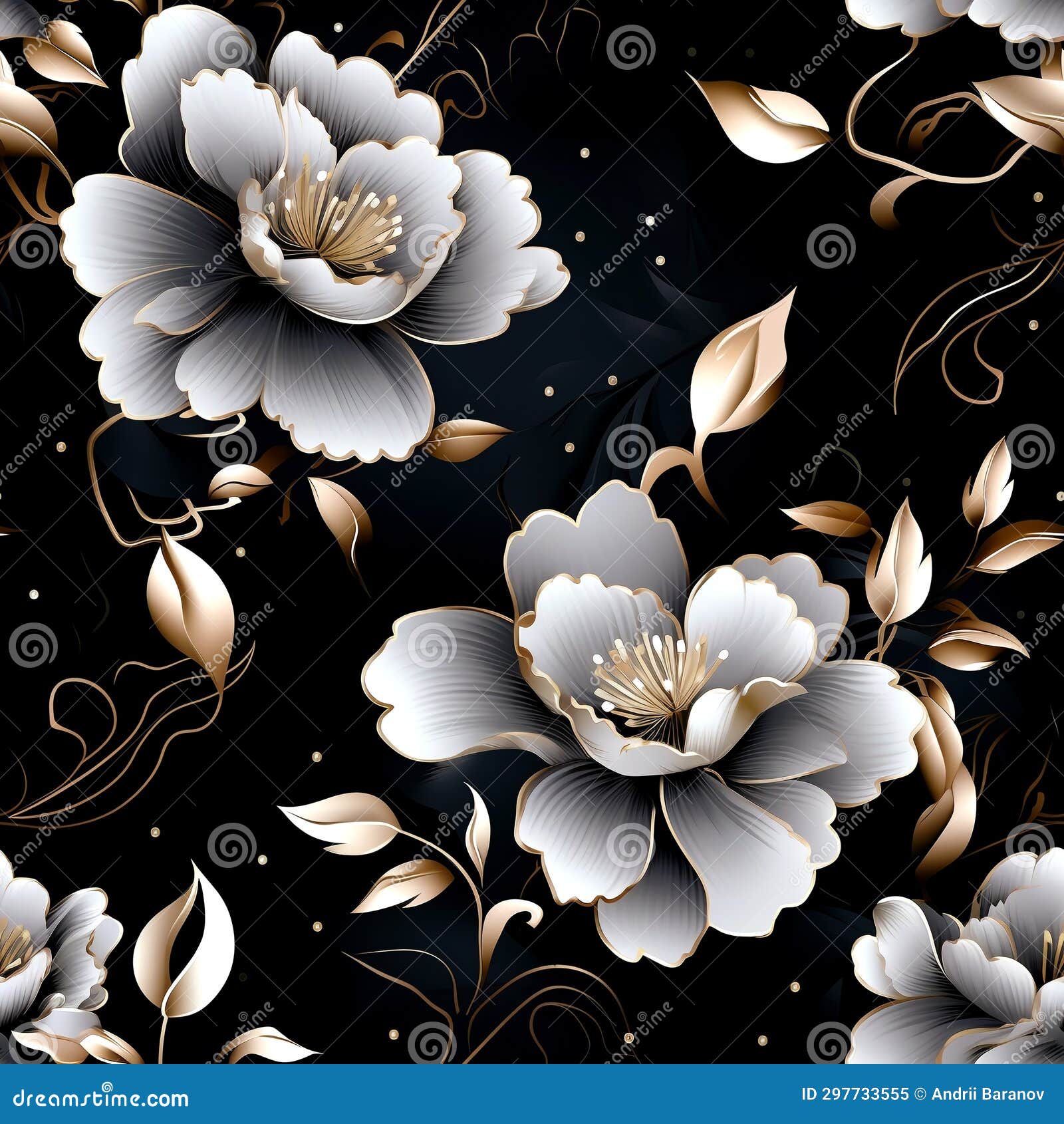 Floral Seamless Pattern. Renaissance. Elegant Designs with Flowers. AI ...
