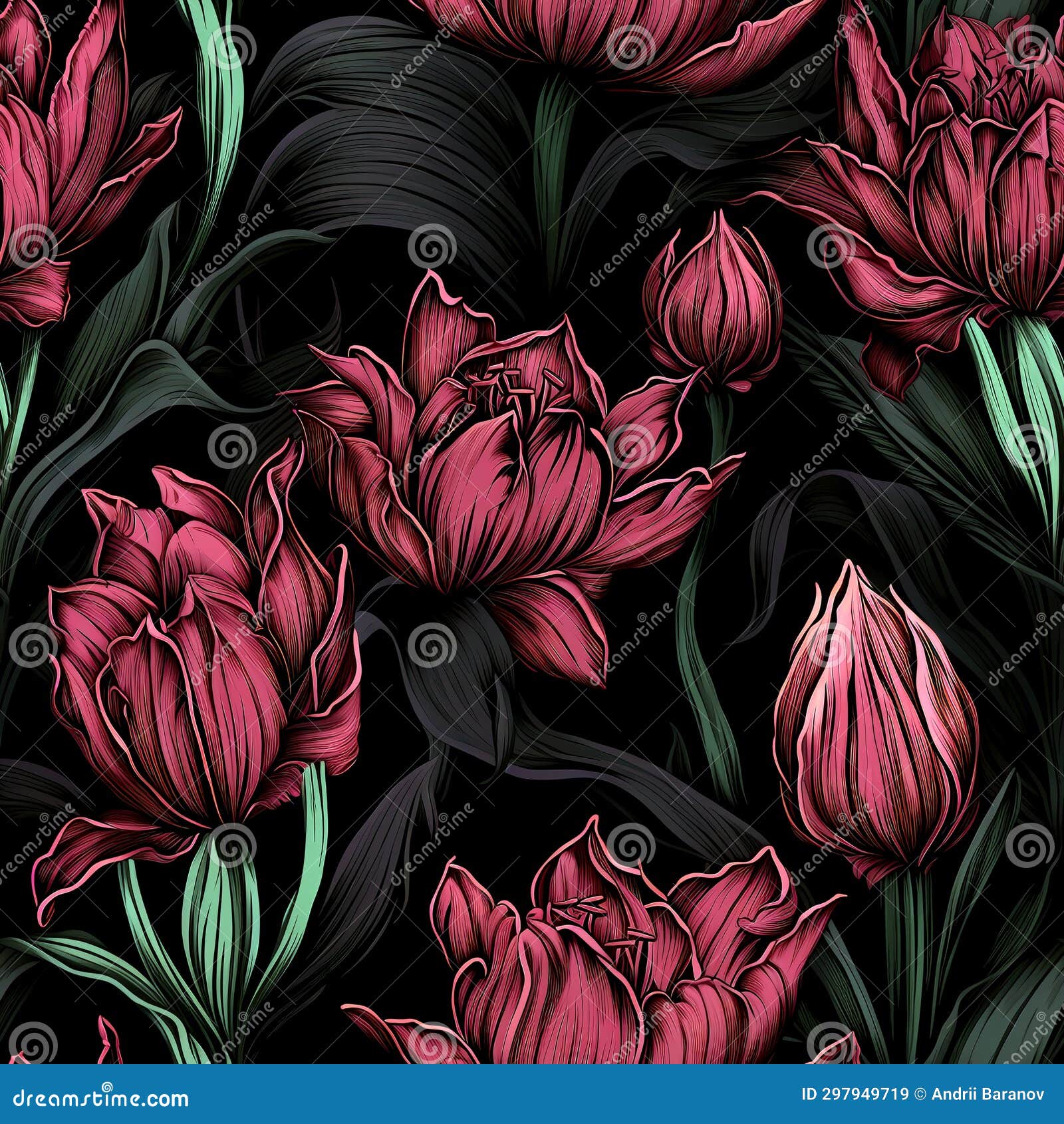 Floral Seamless Pattern. Renaissance. Elegant Designs with Flowers. AI ...