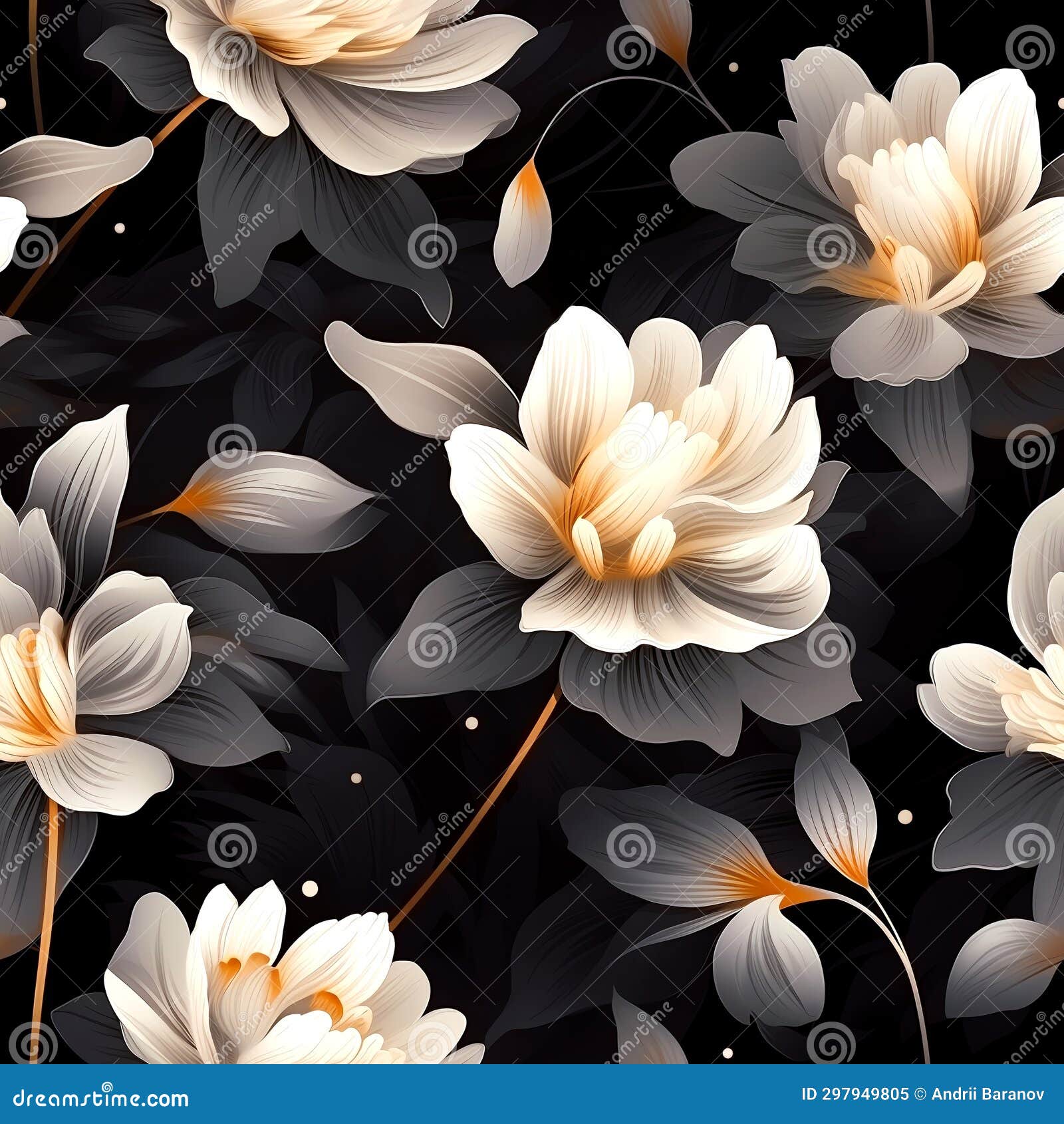 Floral Seamless Pattern. Renaissance. Elegant Designs with Flowers. AI ...