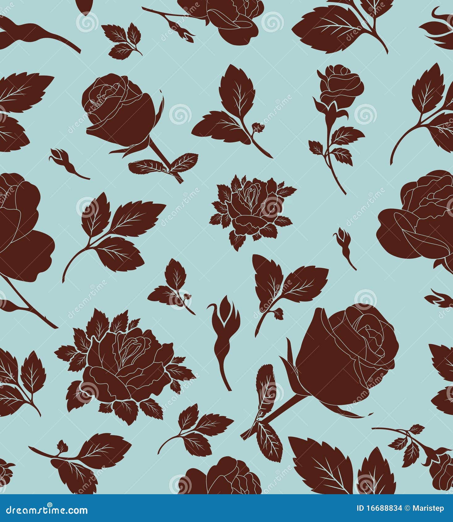 Floral Seamless Pattern with Rose, Wallpaper Stock Vector ...