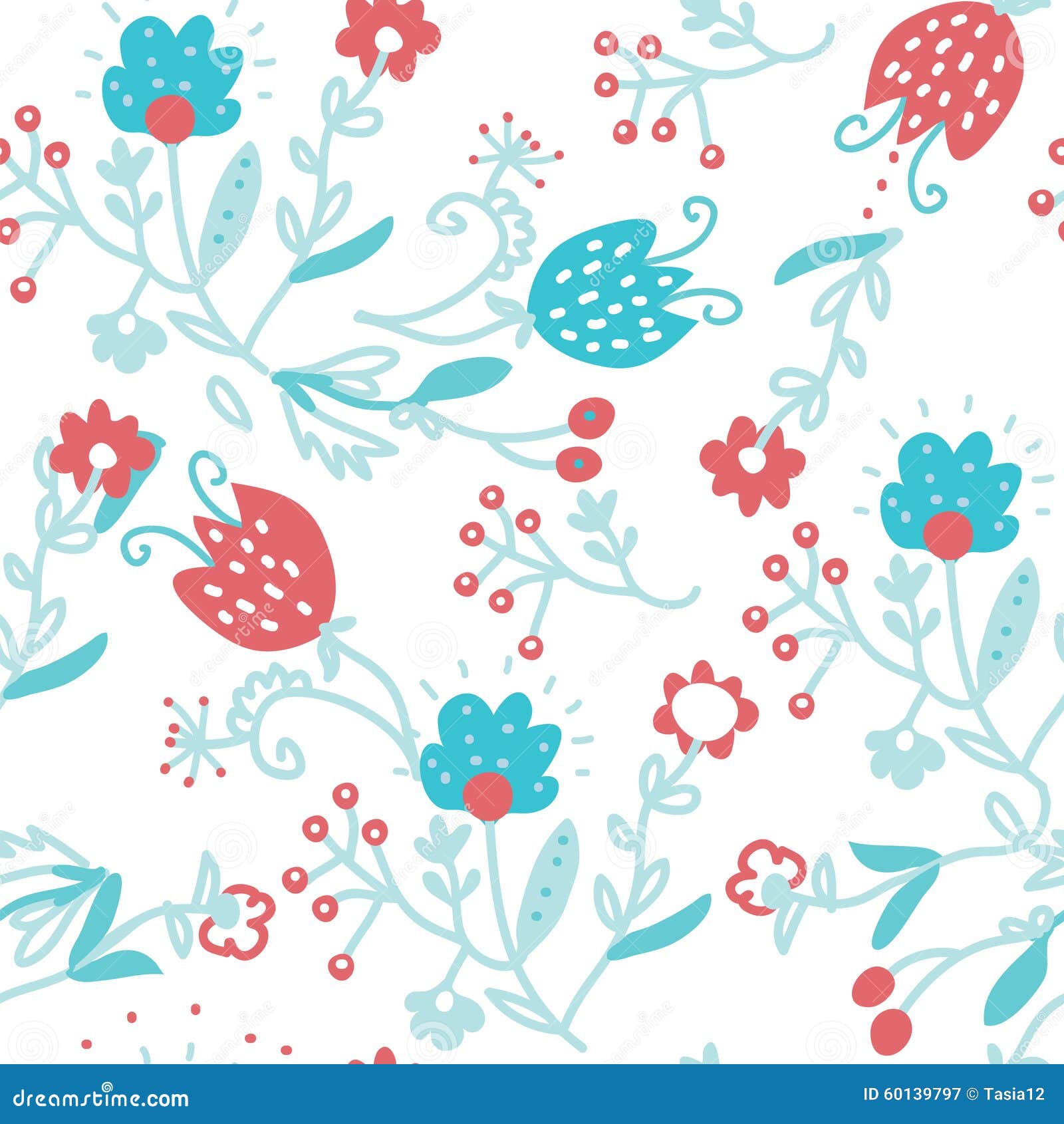 Floral Seamless Pattern for Textile - Simple Cute Design Stock Vector ...