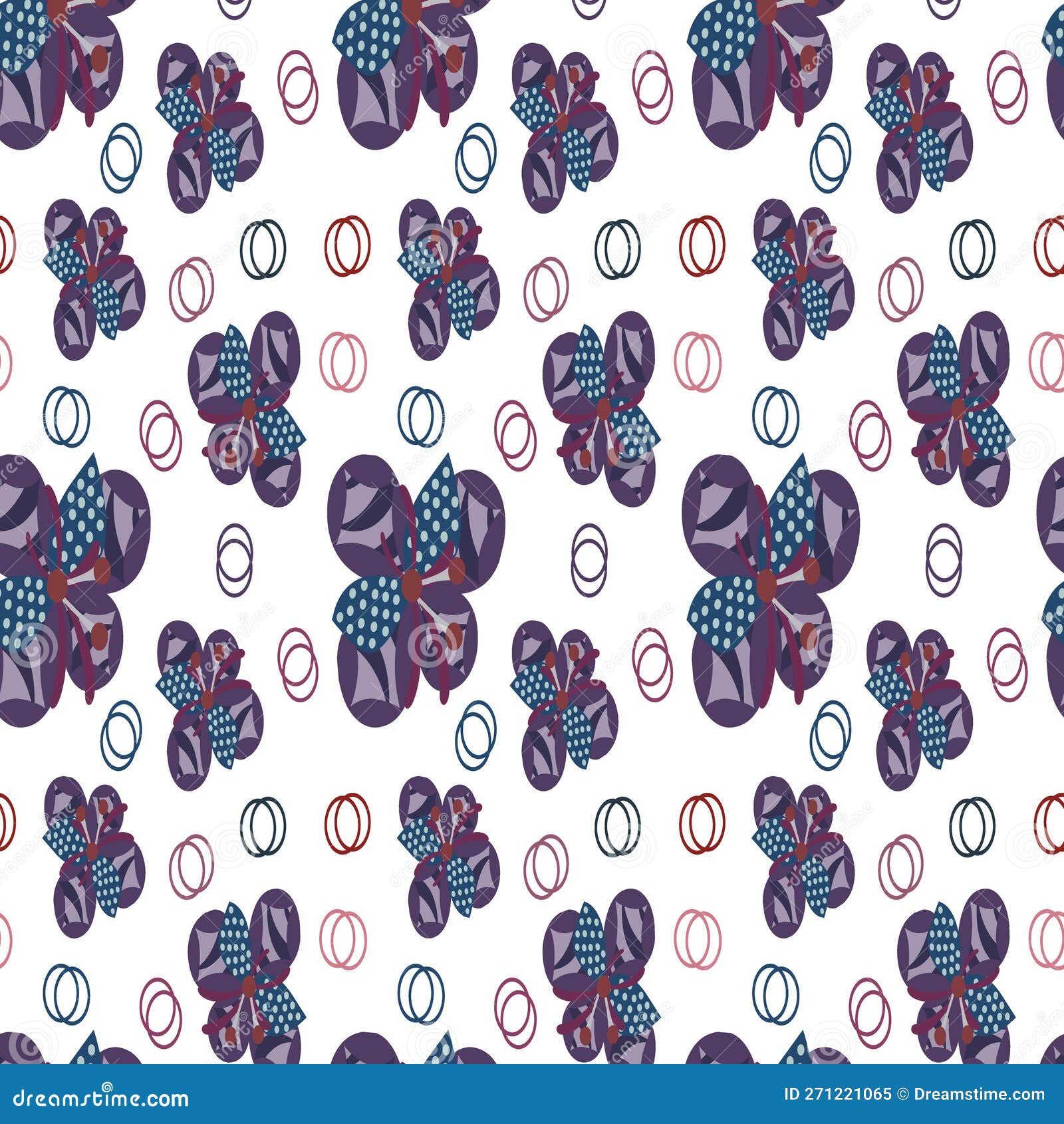 Floral Vector Repeat Pattern Stock Vector - Illustration of doodle ...