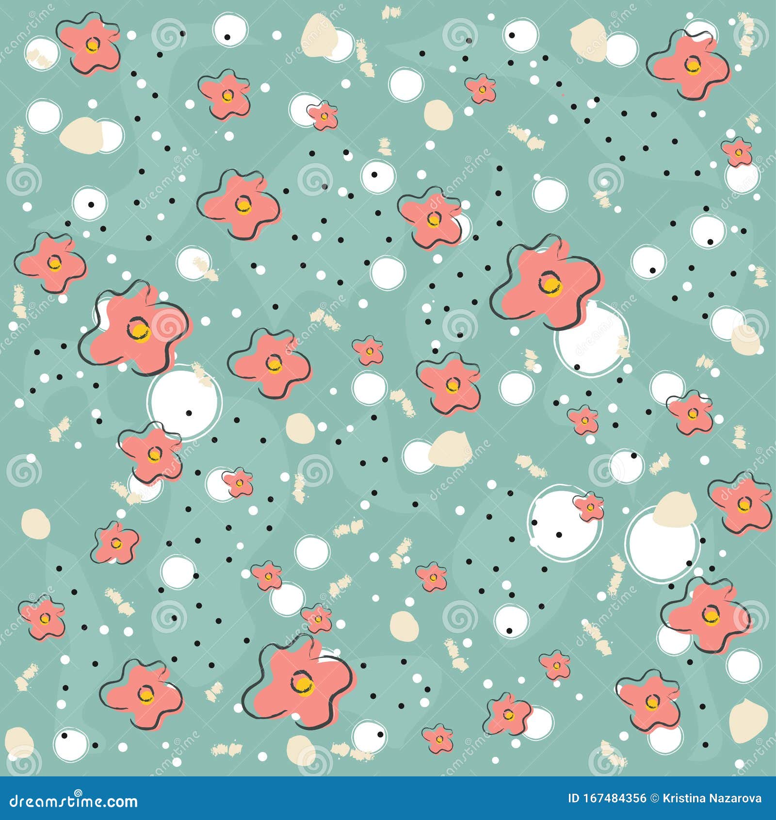 Floral Seamless Pattern. Unique Delicate Design. Vector Illustration ...