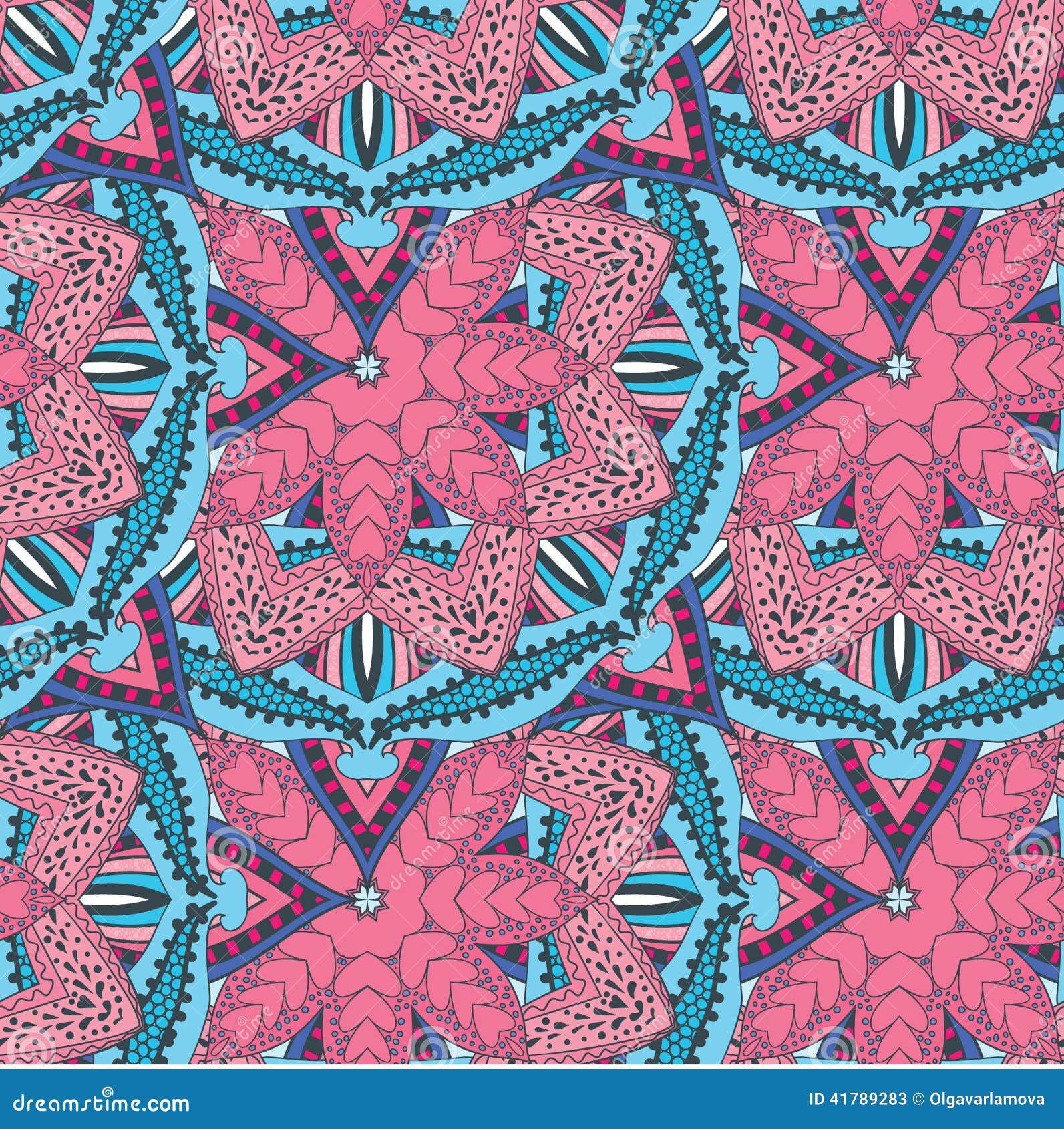 Floral seamless pattern stock vector. Illustration of arabic - 41789283