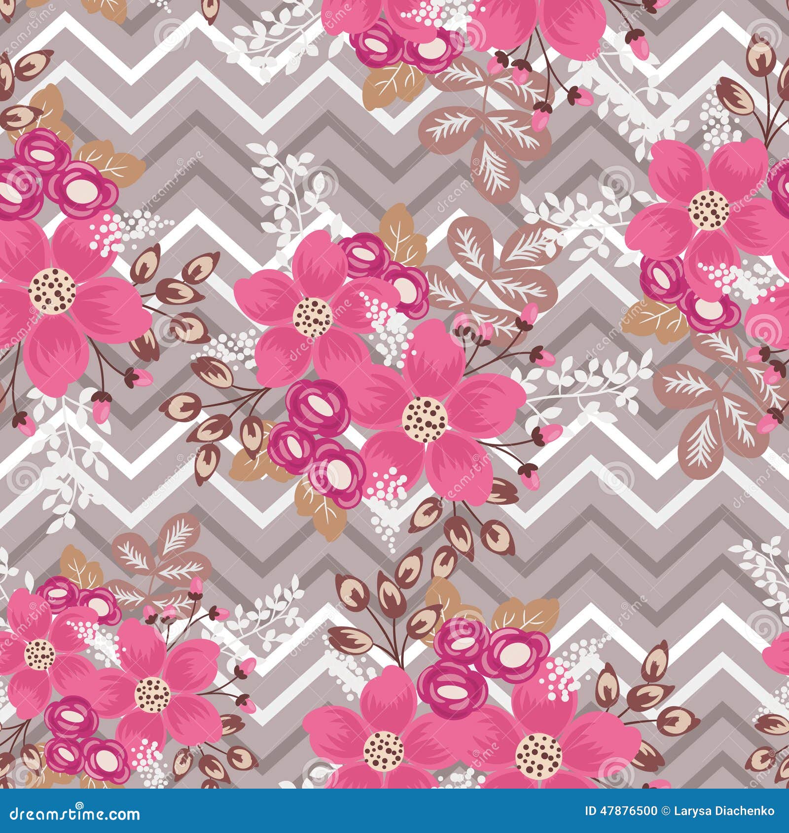 Floral seamless pattern stock vector. Illustration of gardening - 47876500