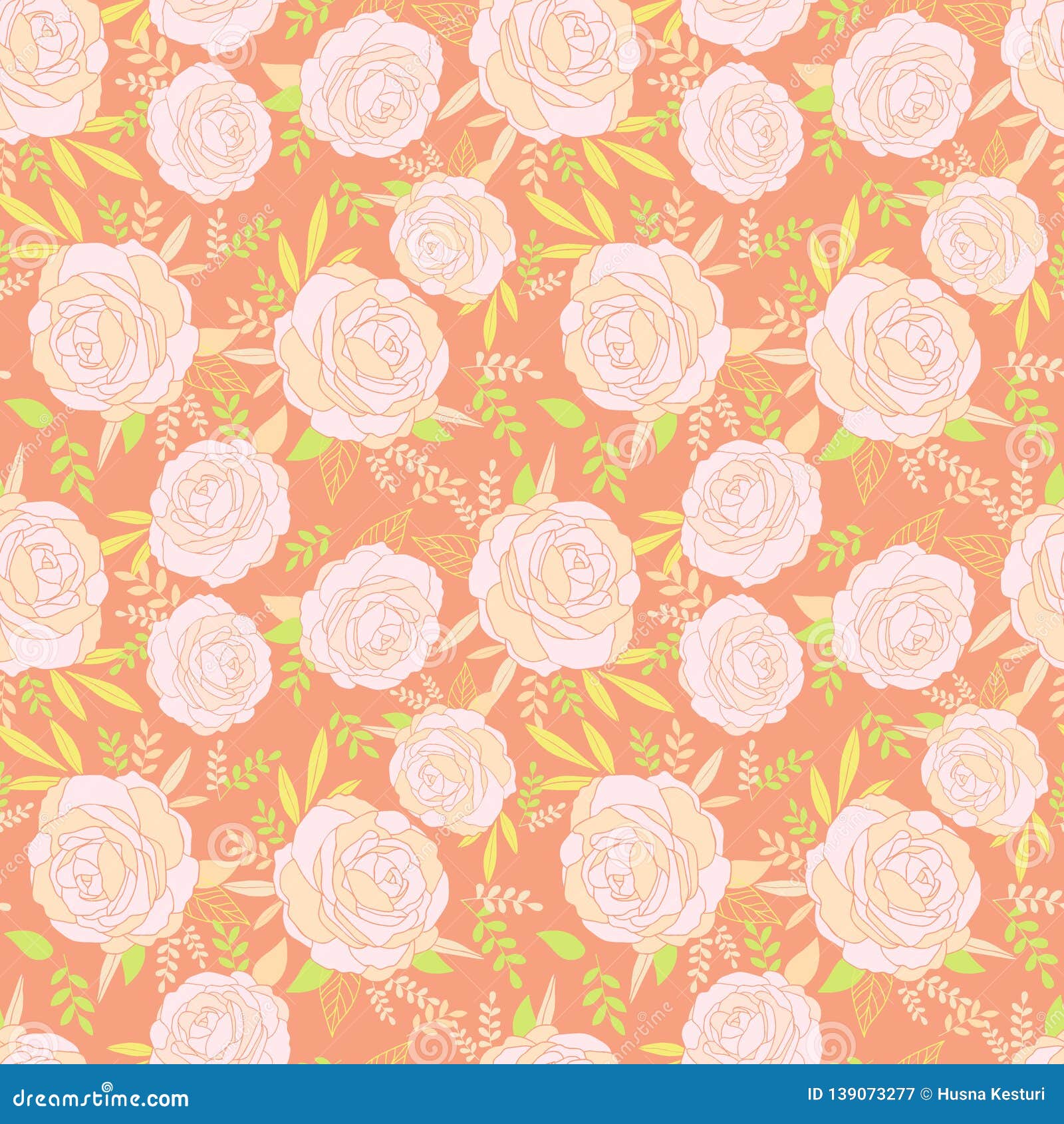 Floral Seamless Pattern for Vintage Design. Vector Illustration. Stock ...