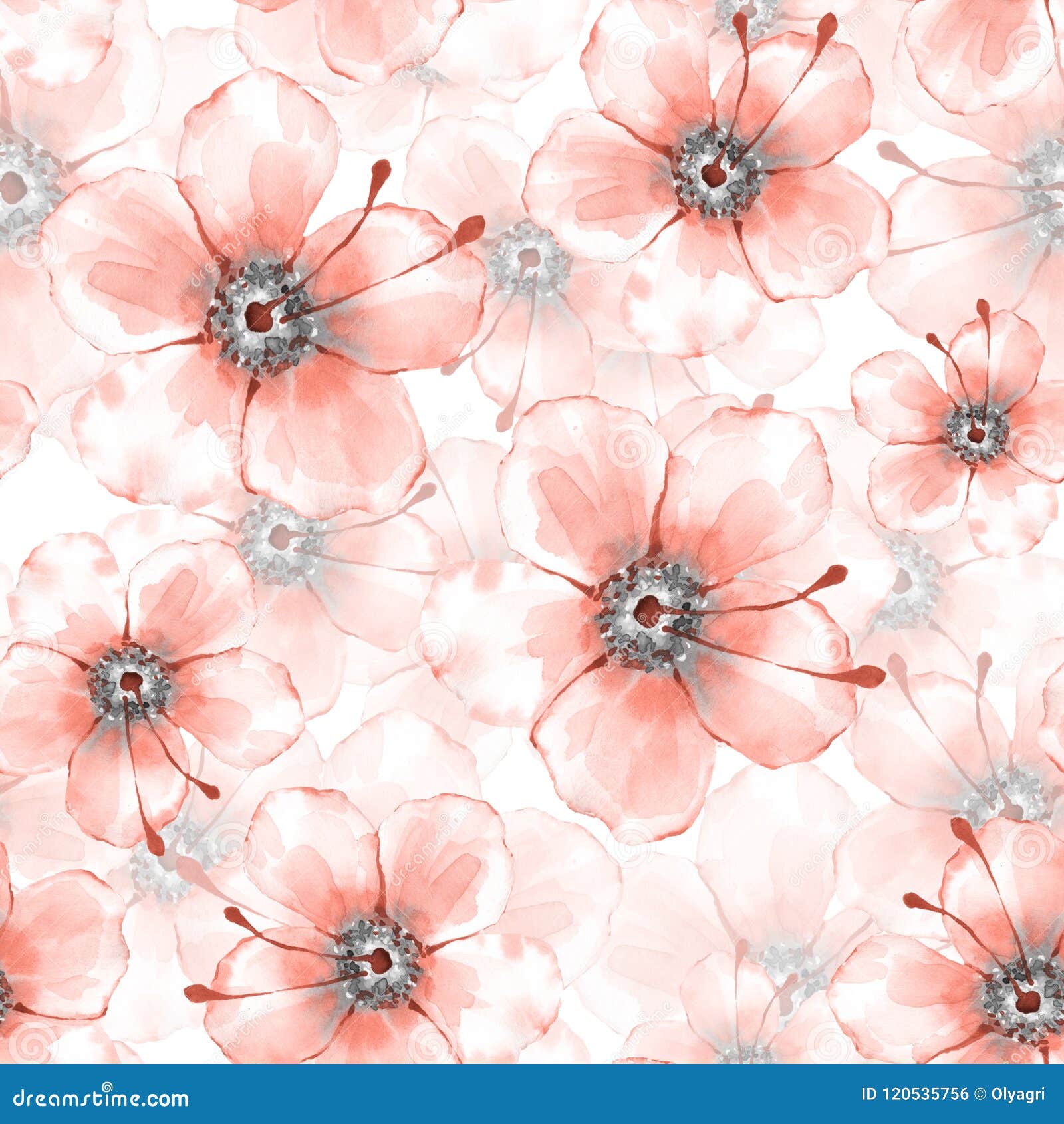 Floral Seamless Pattern with Delicate Flowers 3 Stock Illustration ...