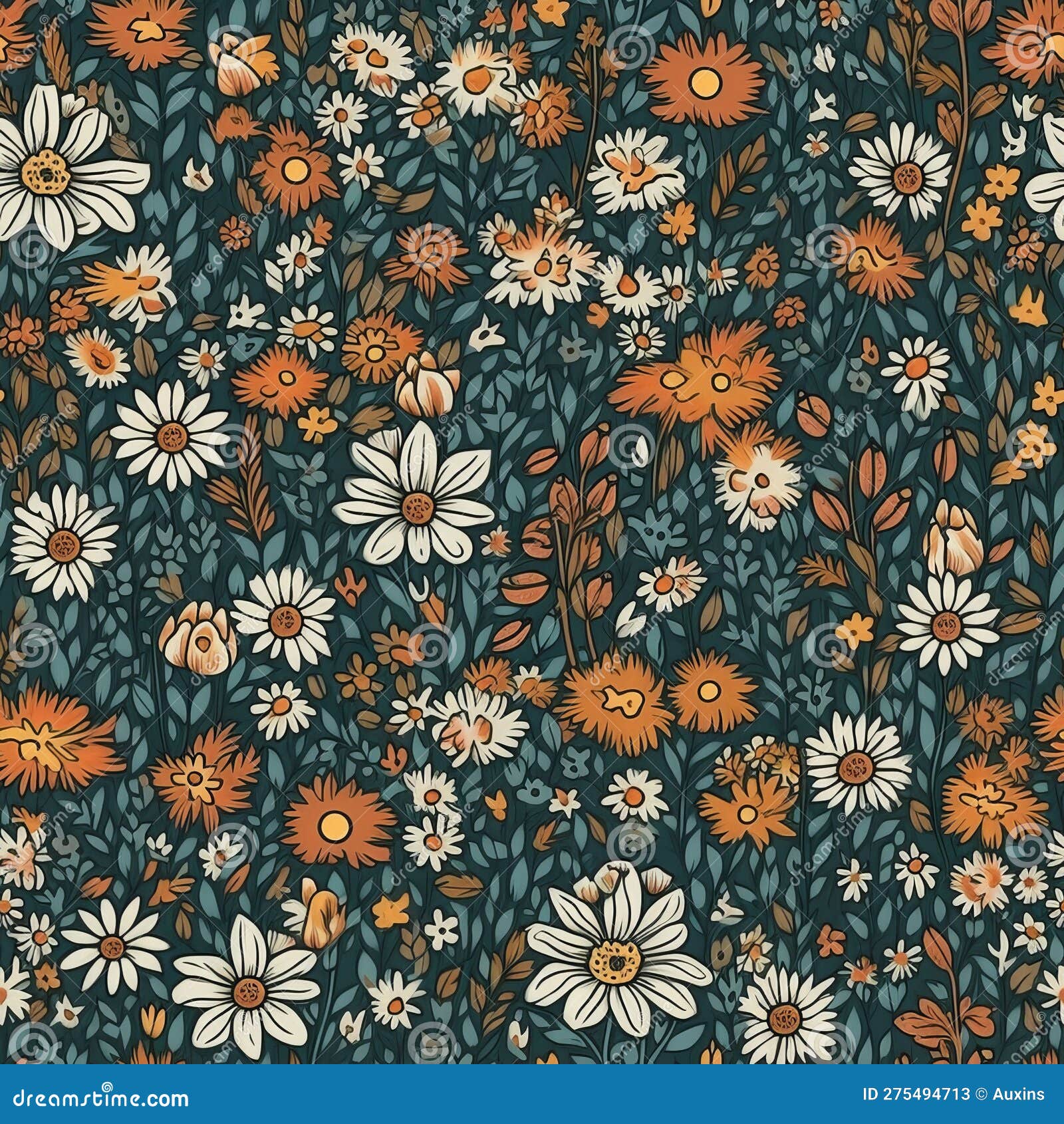 Floral Seamless Patterns Design for Paper, Fabric, Wallpaper Created ...