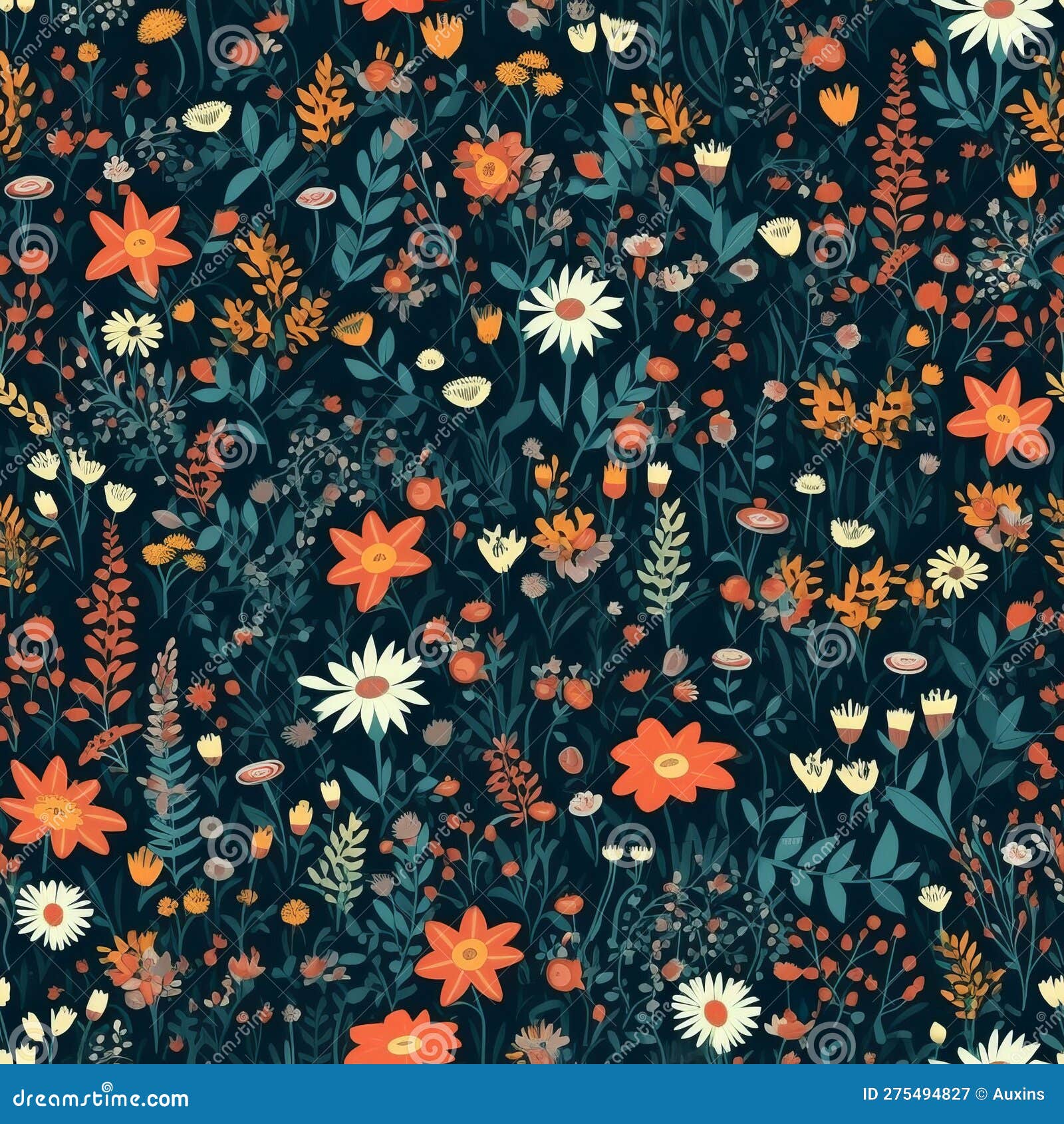Floral Seamless Patterns Design for Paper, Fabric, Wallpaper Created ...