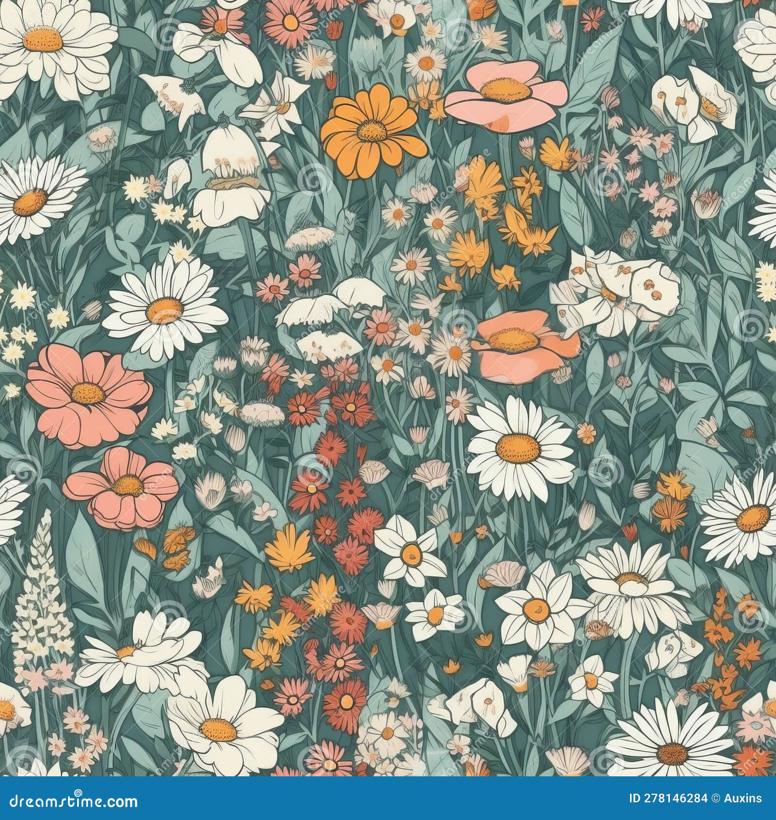 Floral Seamless Patterns Design for Paper, Fabric, Wallpaper Created ...
