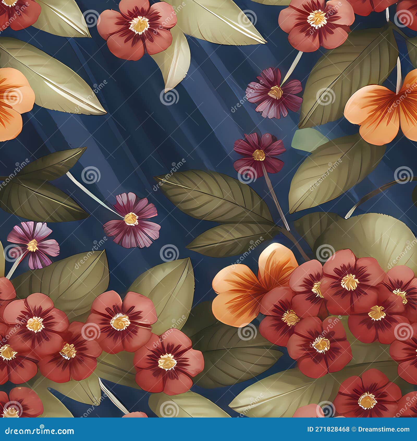 Floral Seamless Repeat Pattern Design Flowers for Textile Design Fabric ...