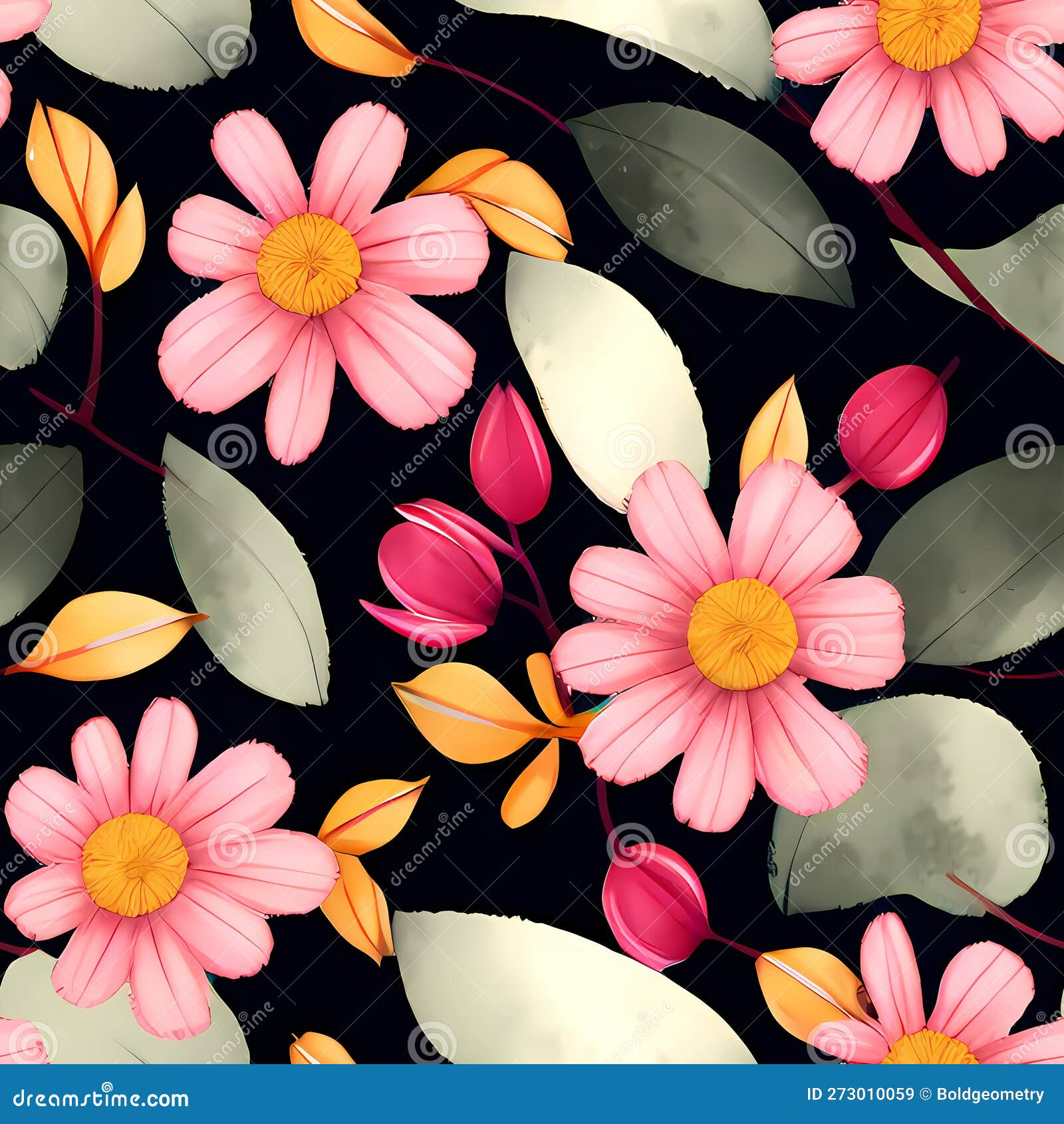 Watercolor Floral Pattern Small Flowers Background Print for Textile ...