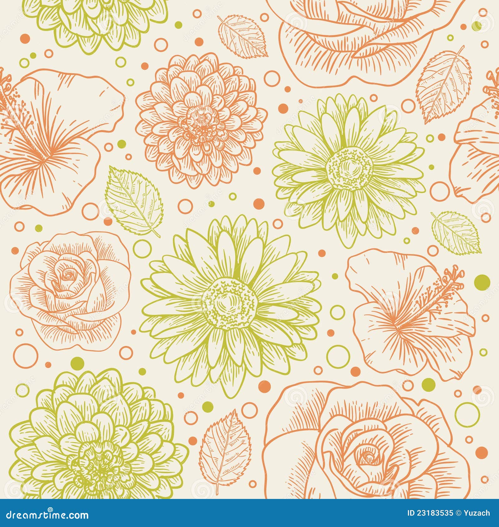 Floral Seamless Retro Pattern Stock Vector - Illustration of floral ...