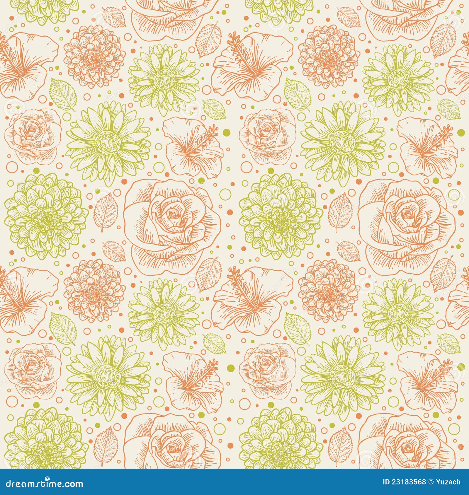Floral Seamless Retro Pattern Stock Vector - Illustration of floral ...