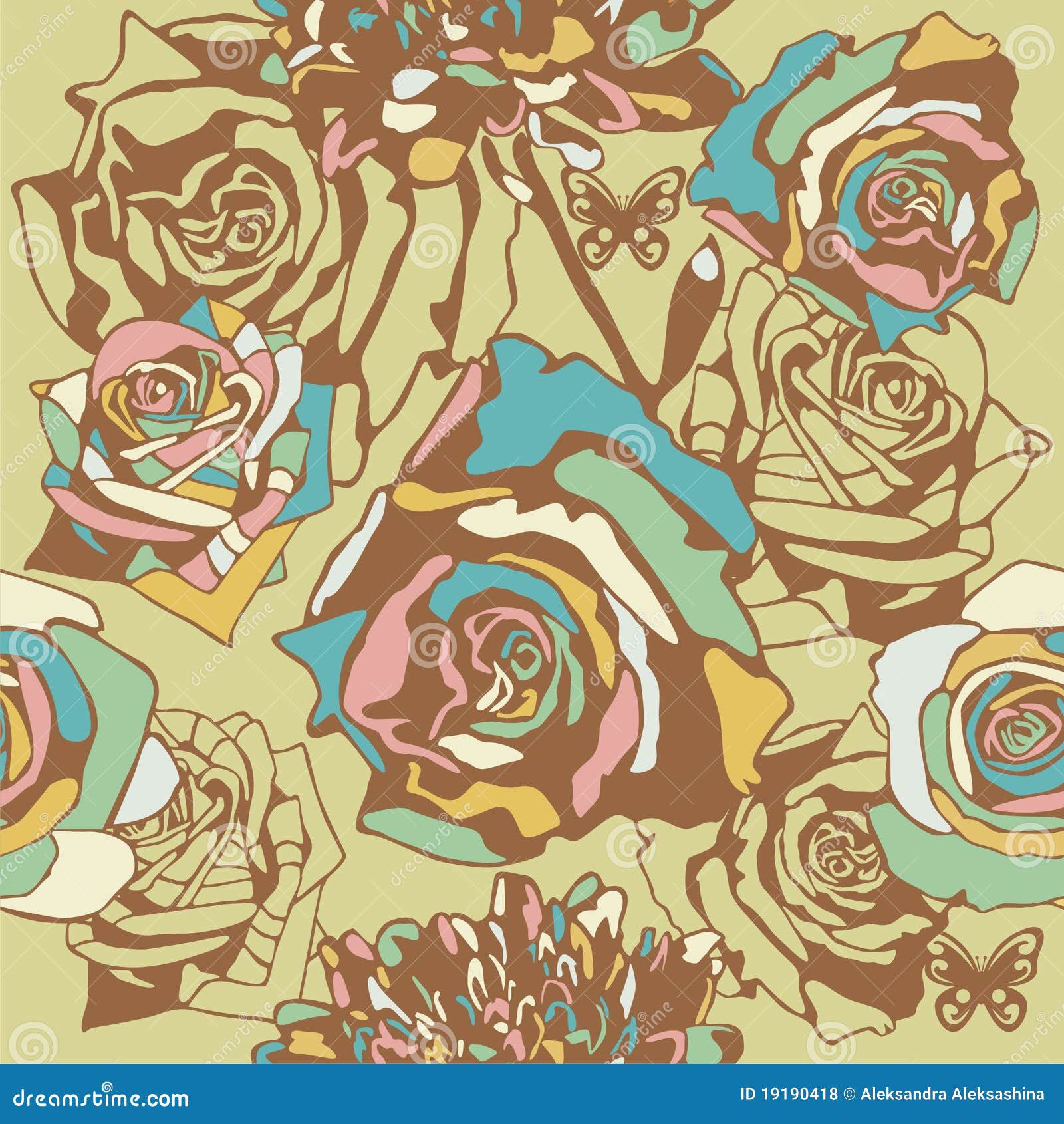 Floral seamless texture stock vector. Illustration of abstract - 19190418