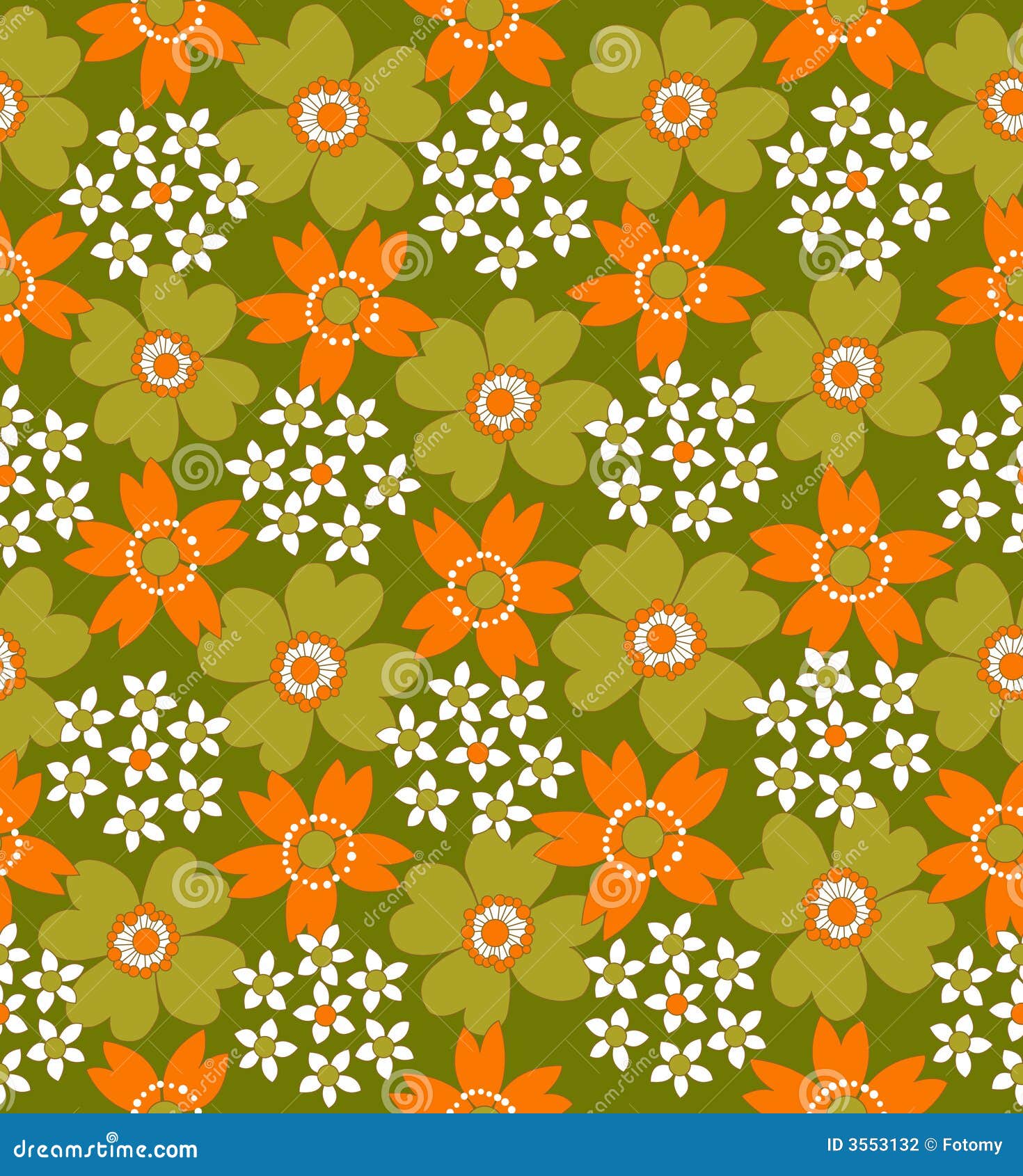 Floral Seamless Tiled Pattern Stock Vector - Illustration of element ...