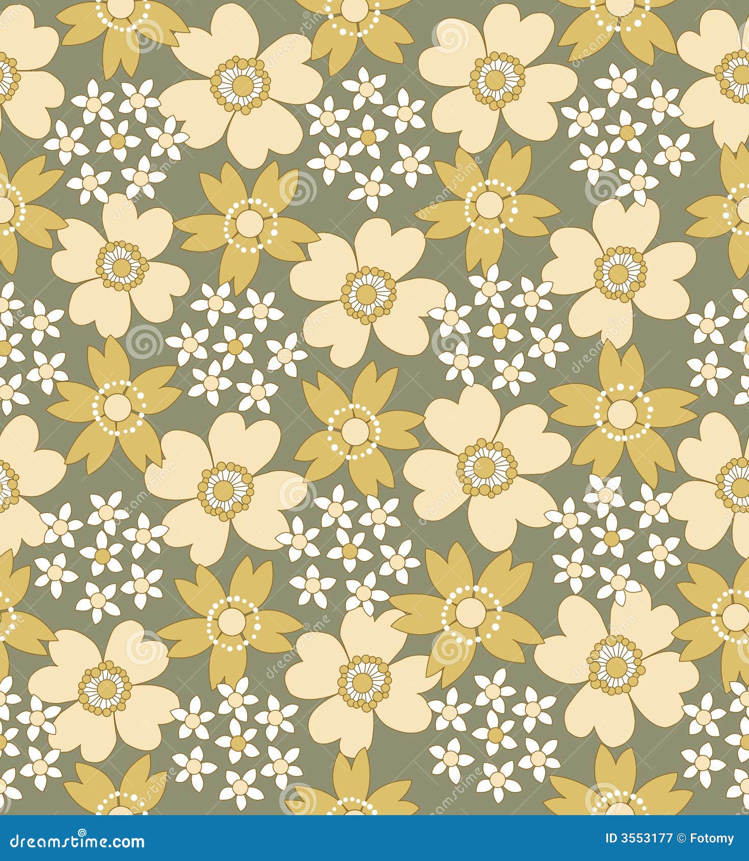 Floral Seamless Tiled Pattern Stock Vector - Illustration of abstract ...