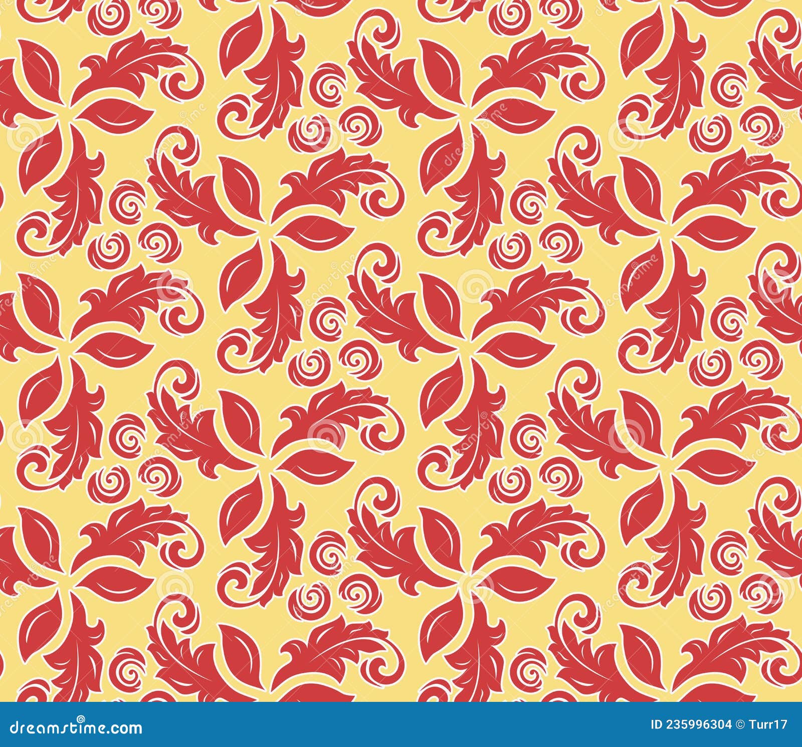 Floral Seamless Vector Fine Pattern with Leaves Stock Vector ...