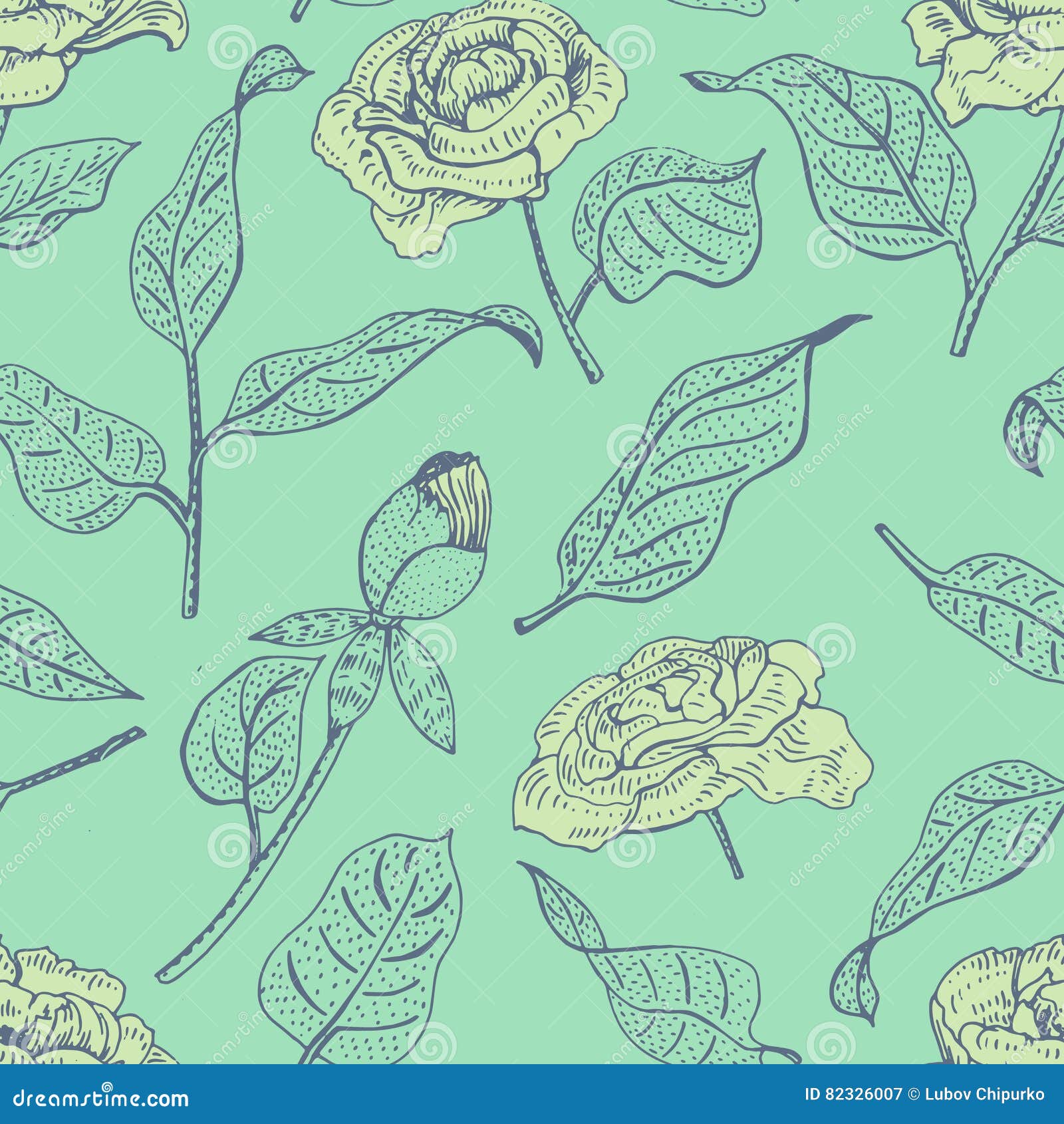 Floral Seamless Vector Pattern with Peony Flower. Stock Vector ...