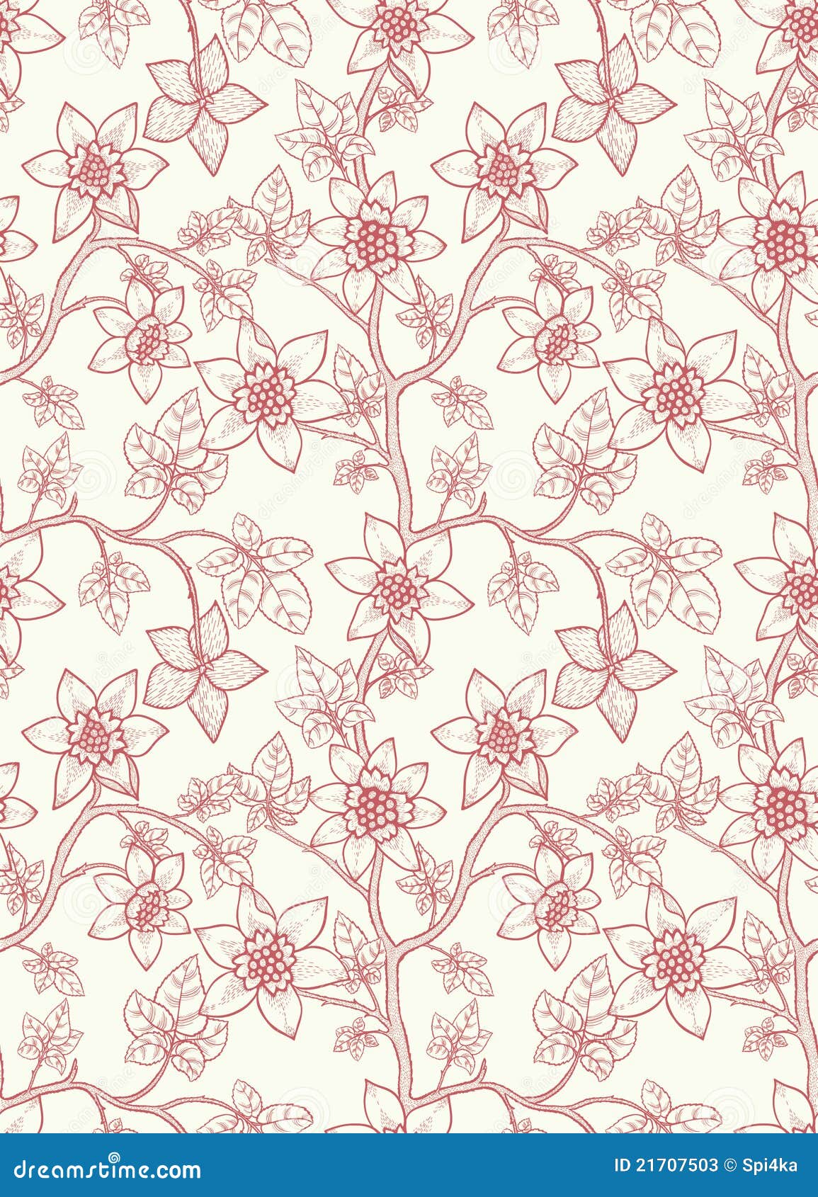 Floral seamless wallpaper stock vector. Illustration of natural - 21707503