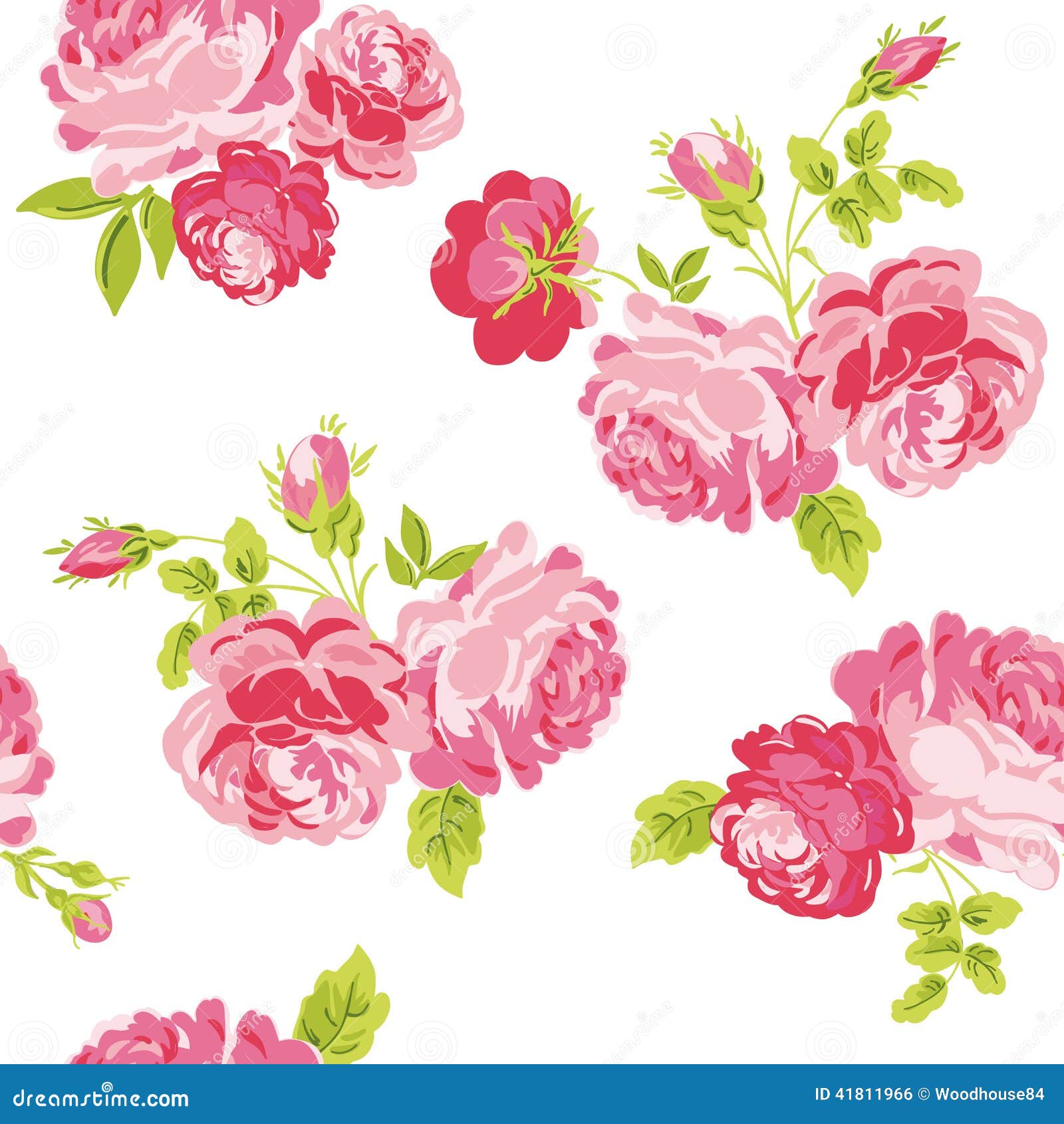 Floral Shabby Chic Background Vector Illustration | CartoonDealer.com ...